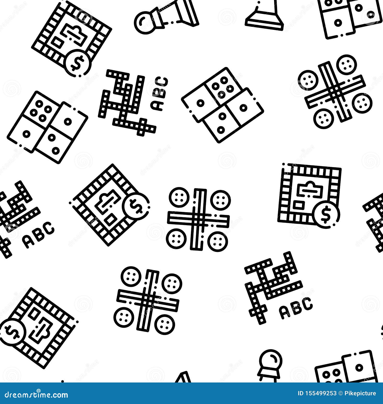 Interactive Kids Games Seamless Pattern Vector Stock Vector ...