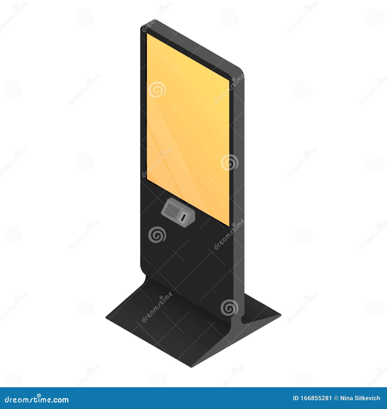 Interactive Kiosk Icon, Isometric Style Stock Vector - Illustration of ...