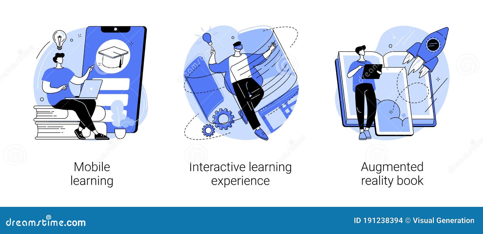 Interactive Learning Abstract Concept Vector Illustrations. Stock ...