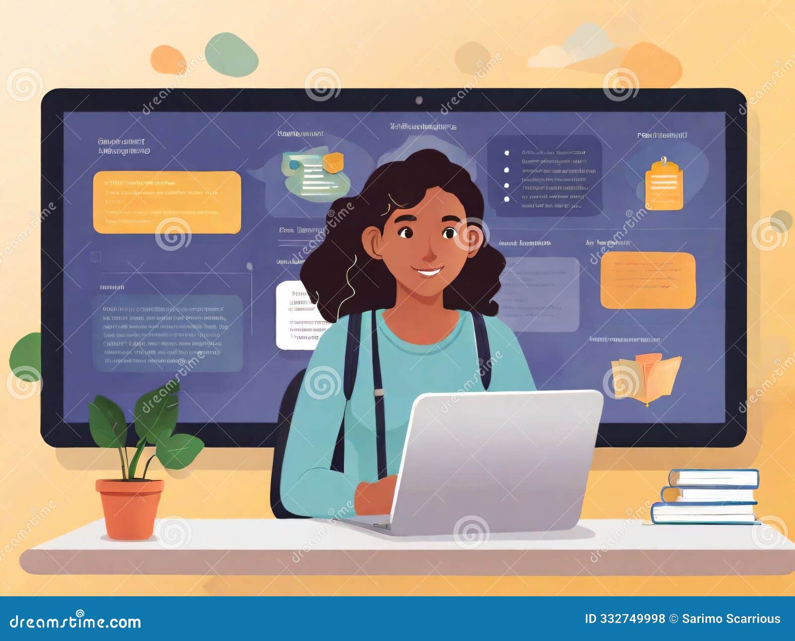 Interactive Learning Course Modules and Quizzes Stock Illustration ...