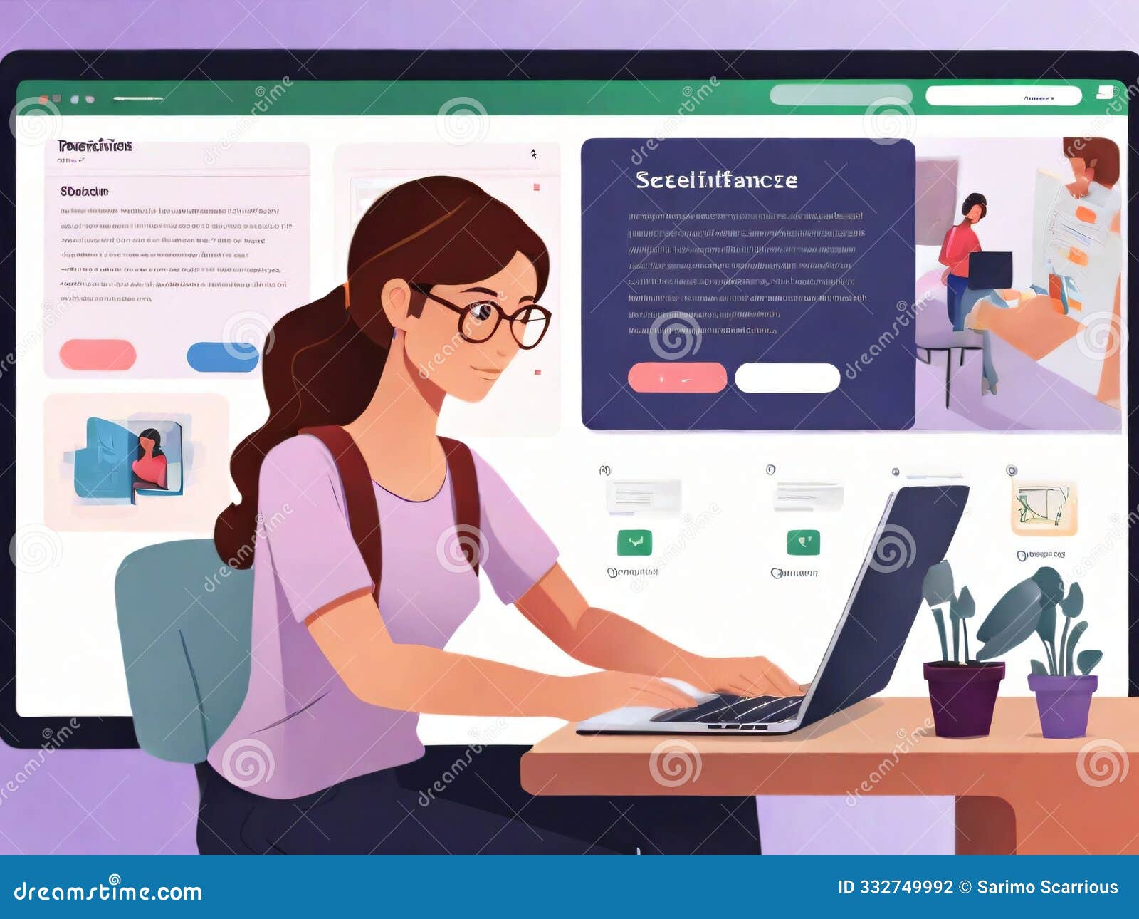 Interactive Learning Course Modules and Quizzes Stock Illustration ...