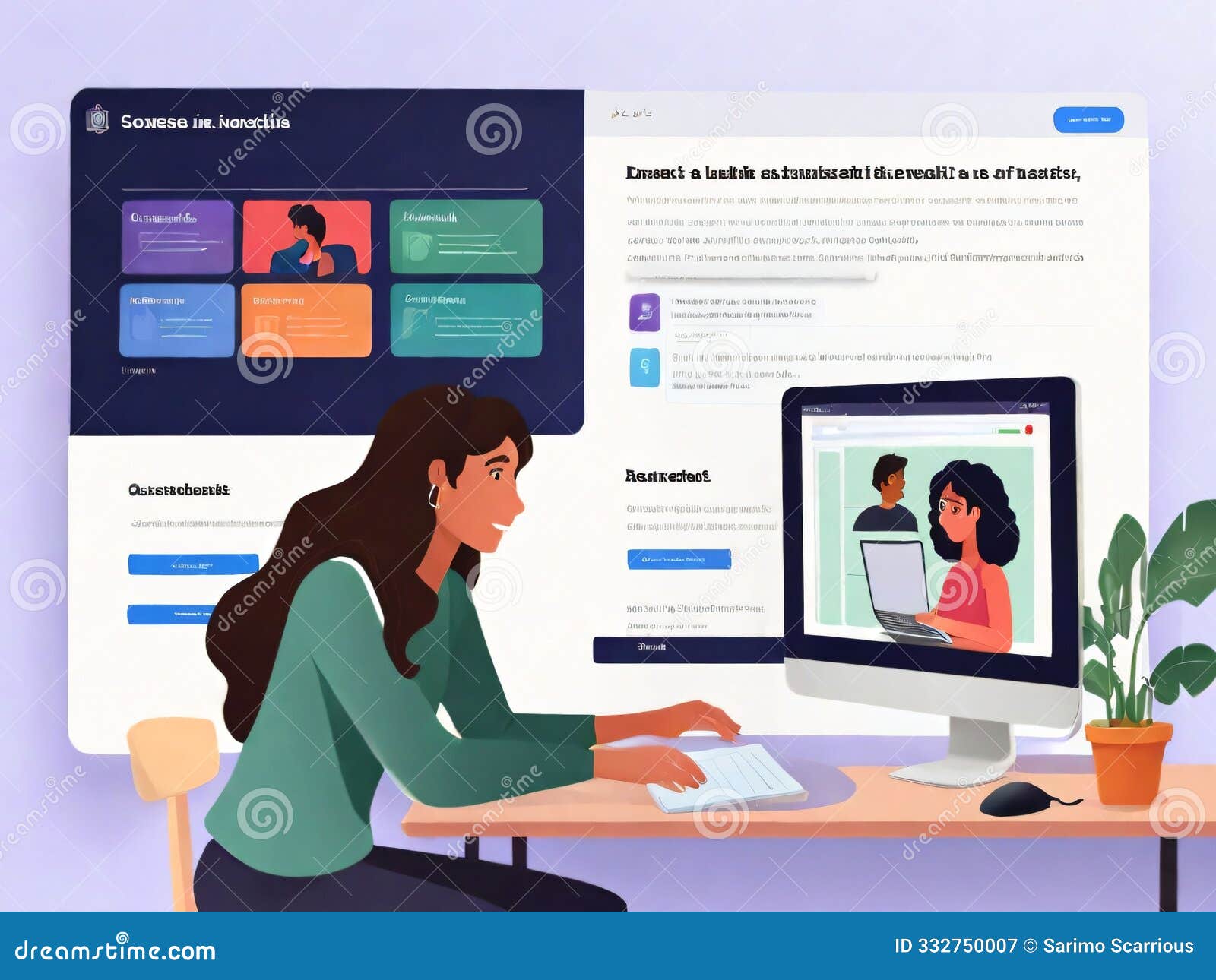 Interactive Learning Course Modules and Quizzes Stock Illustration ...