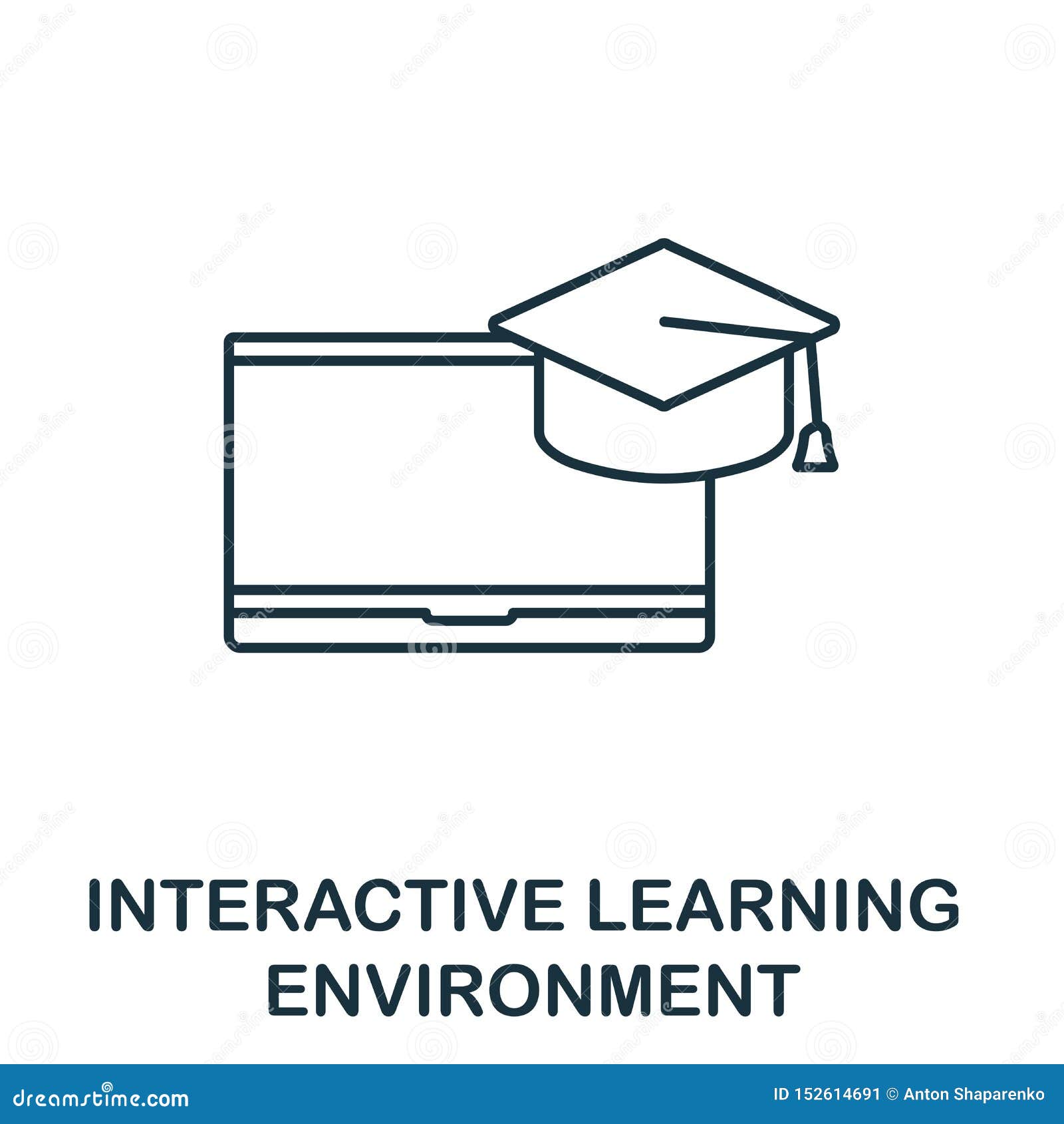 Interactive Learning Environment Outline Icon. Thin Line Concept ...
