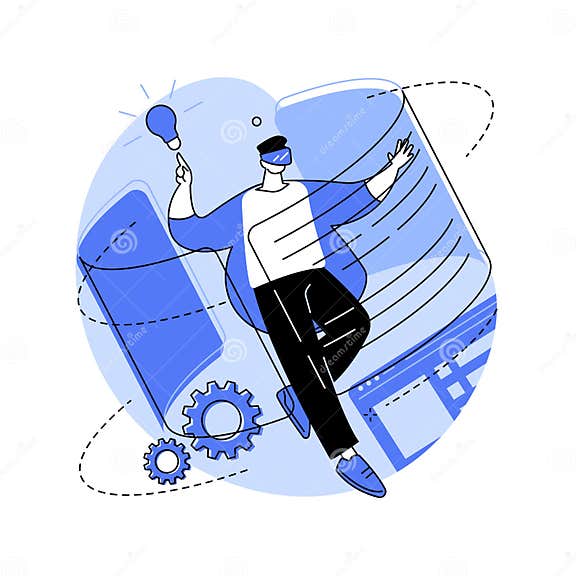 Interactive Learning Experience Abstract Concept Vector Illustration. Stock Vector ...