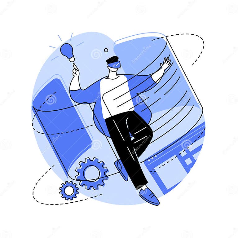 Interactive Learning Experience Abstract Concept Vector Illustration. Stock Vector ...