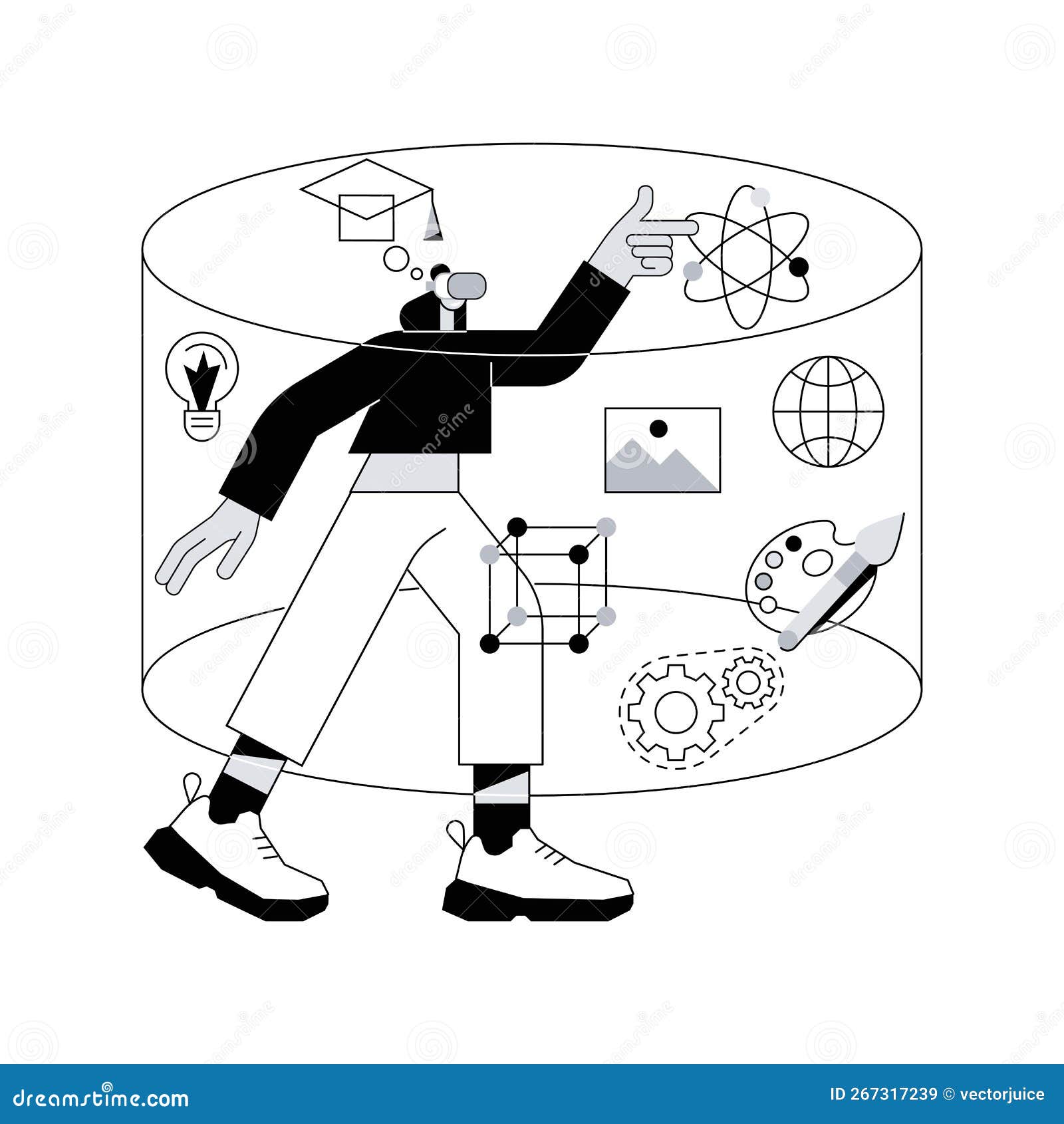 Interactive Learning Experience Abstract Concept Vector Illustration ...