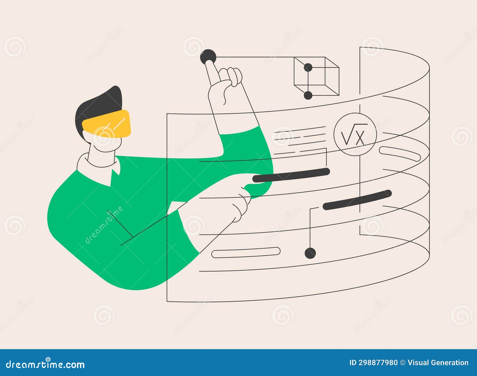 Interactive Learning Experience Abstract Concept Vector Illustration ...