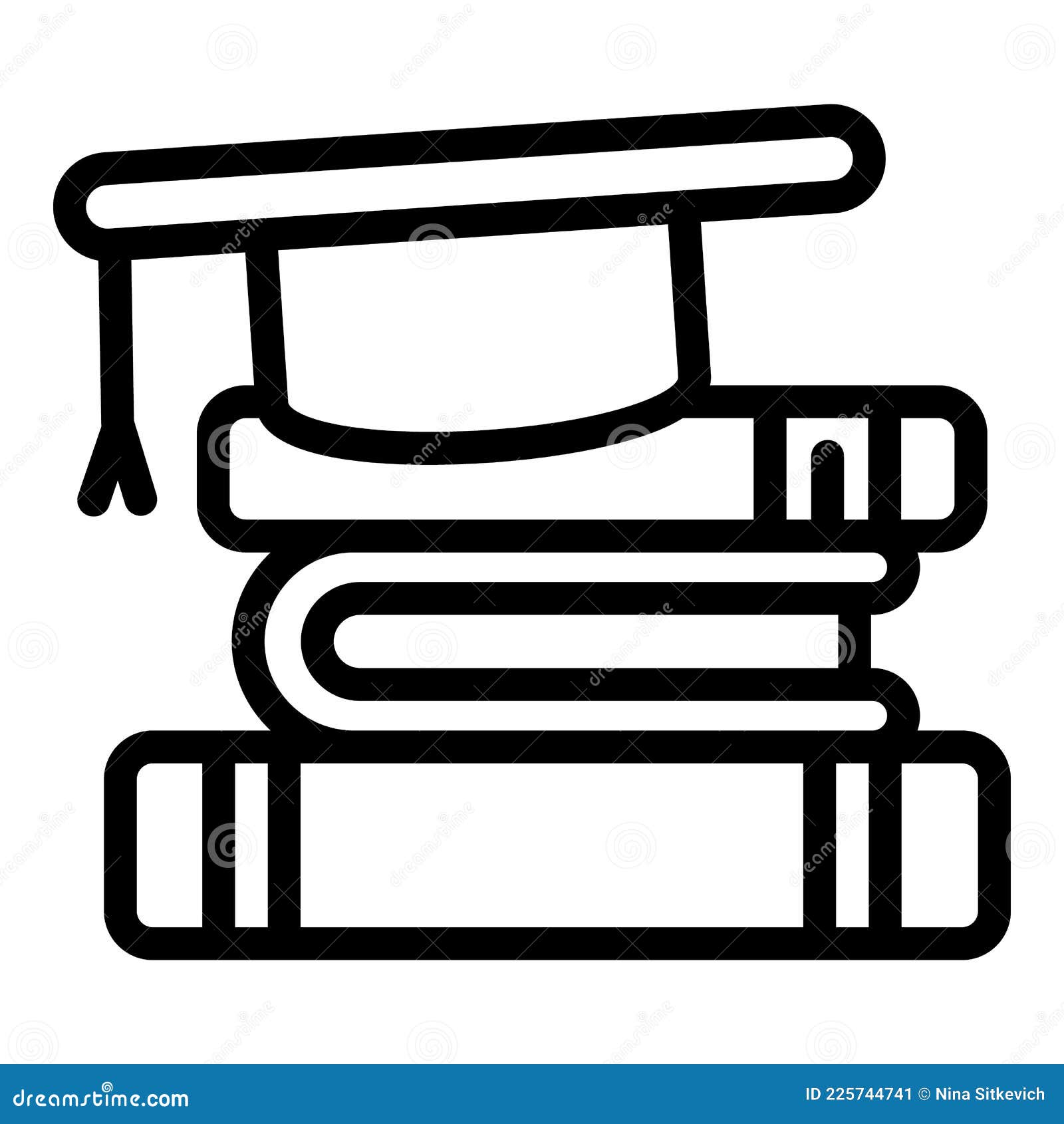 Interactive Learning Icon, Outline Style Stock Vector - Illustration of ...