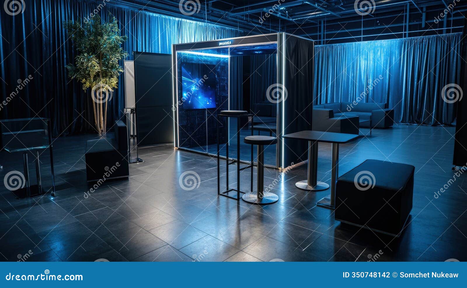 Interactive Light and Color Photo Booth Experience Modern Event Space ...