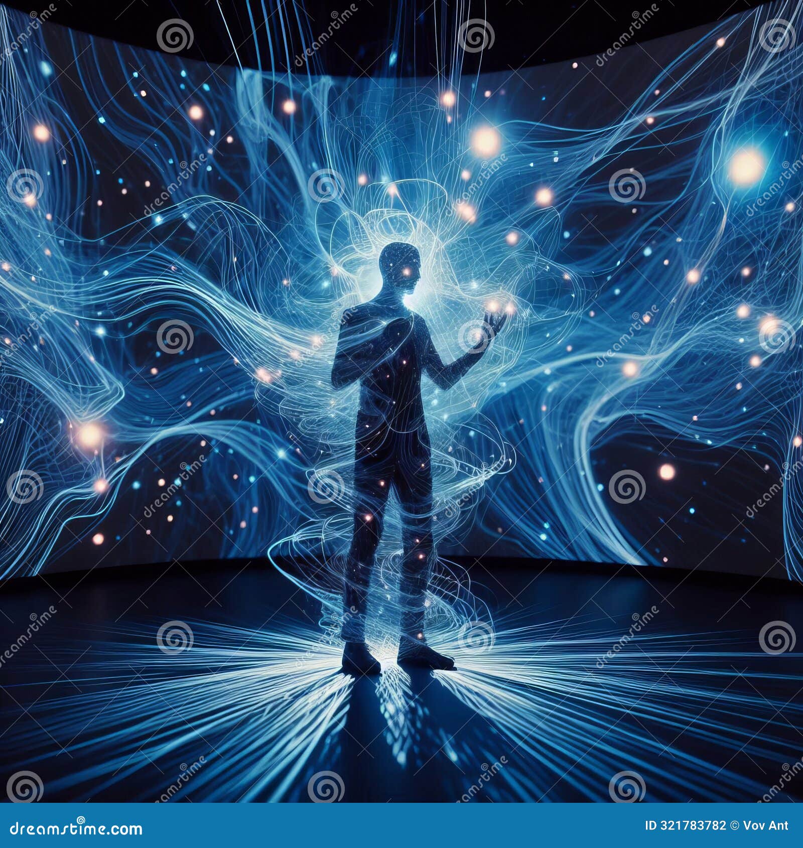 140 33. an Interactive Light Sculpture that Changes Color and I Stock ...