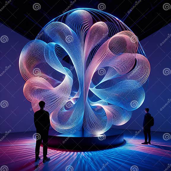 145 33. an Interactive Light Sculpture that Canges Color and in Stock ...