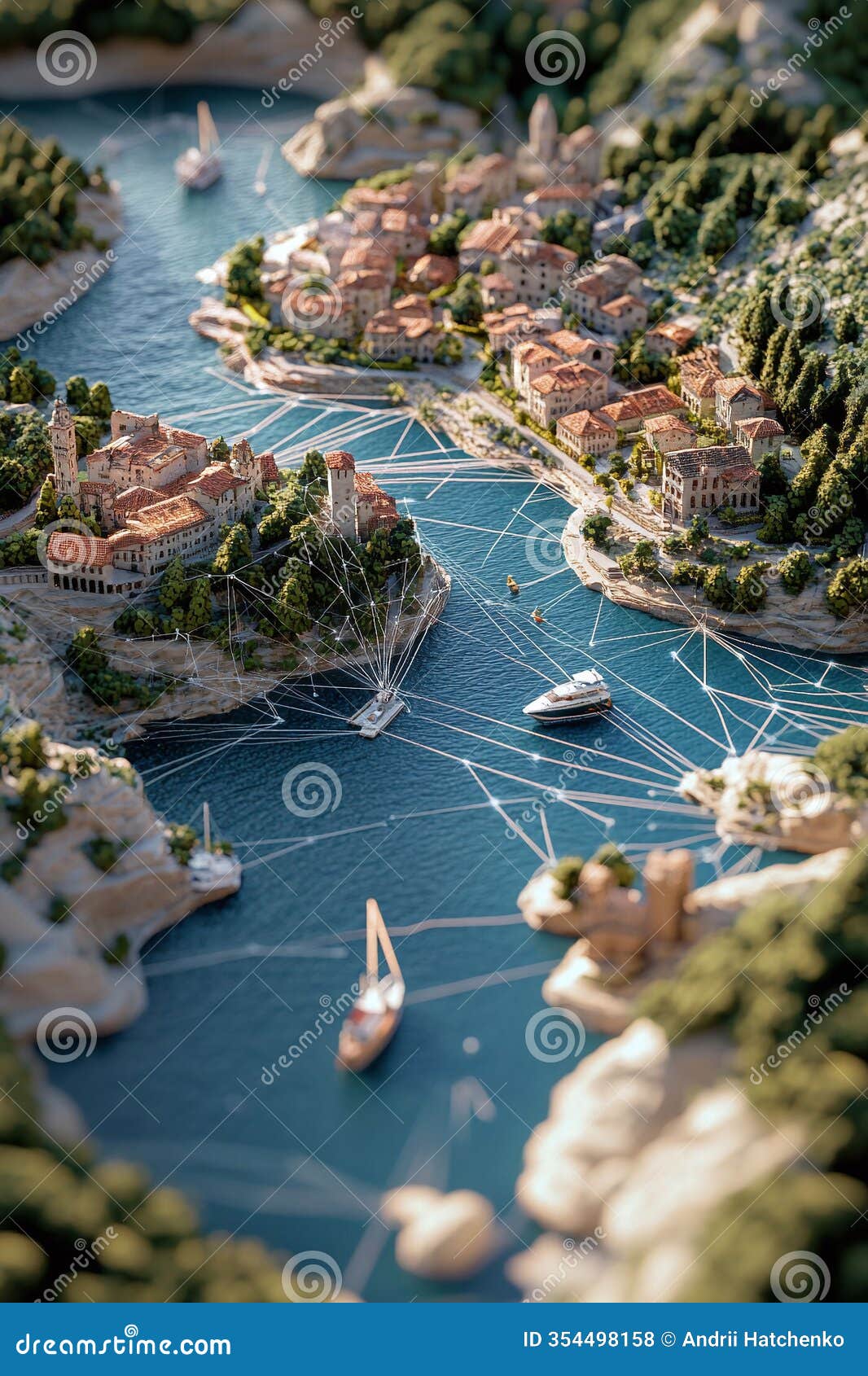 An Interactive-looking 3D Map Illustrating Tourism Hotspots With ...