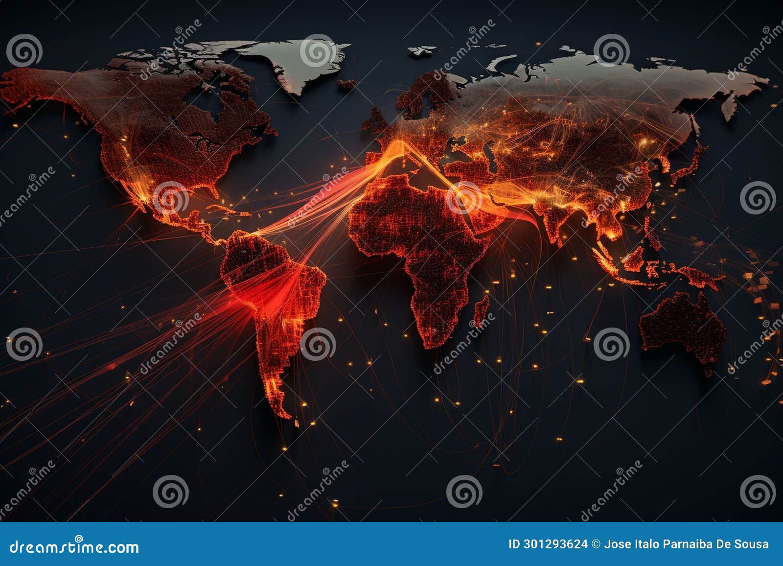 Interactive Maps Illustrating the Global Impact Stock Illustration ...