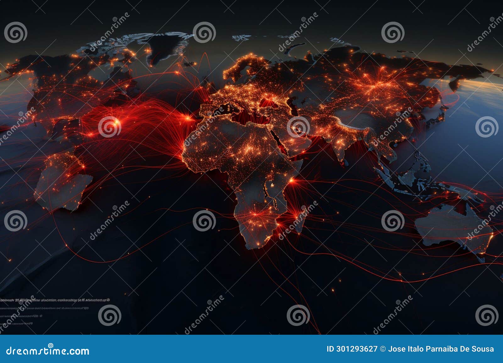 Interactive Maps Illustrating the Global Impact Stock Illustration ...