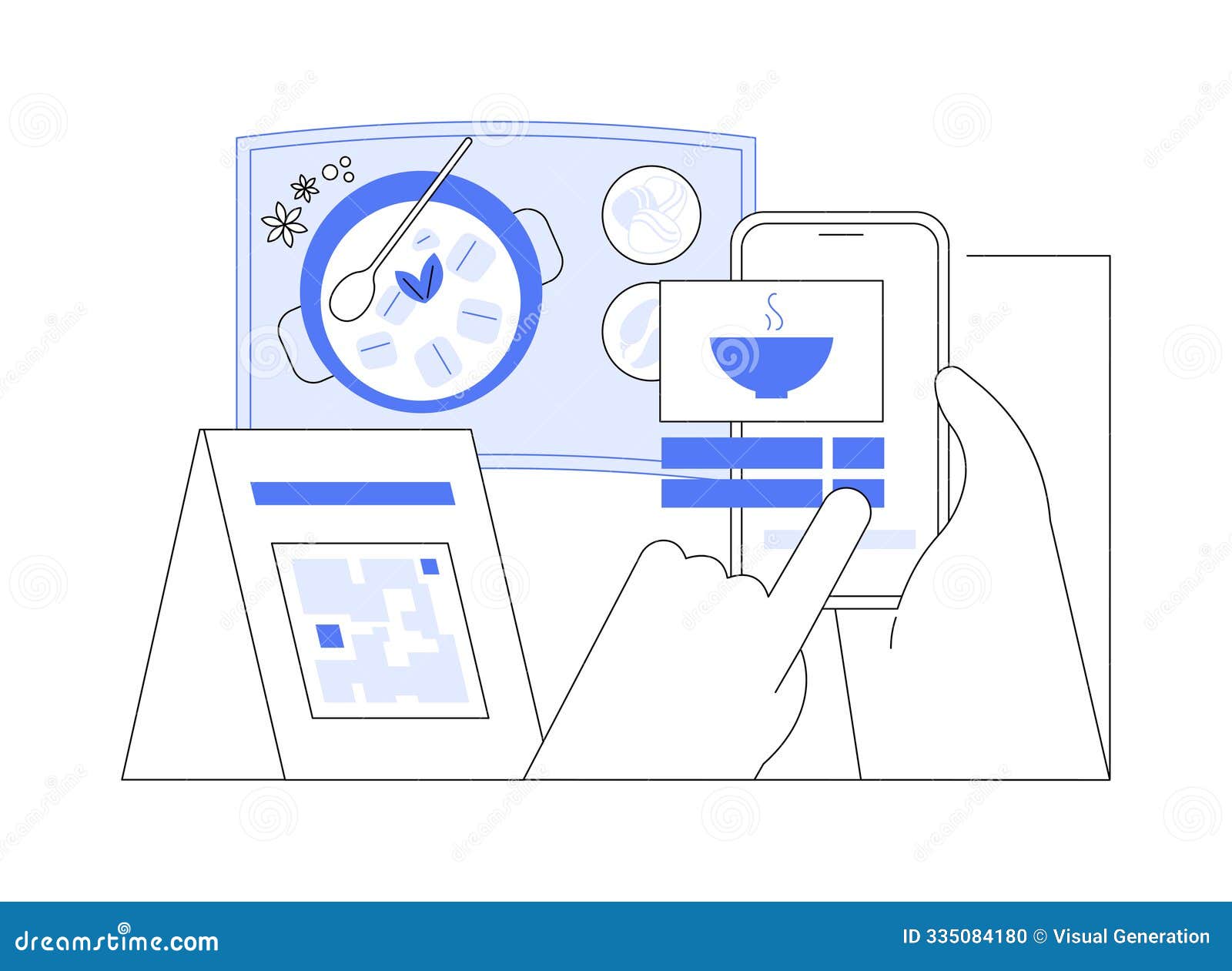 Interactive Menu Isolated Cartoon Vector Illustrations. Stock Vector ...
