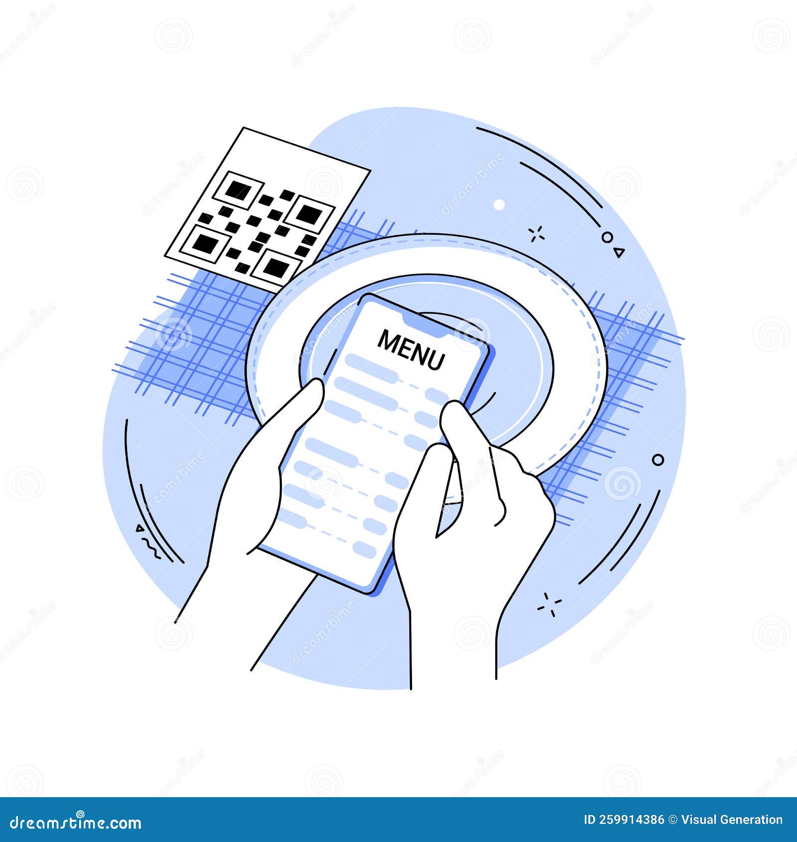 Interactive Menu Isolated Cartoon Vector Illustrations. Stock Vector ...