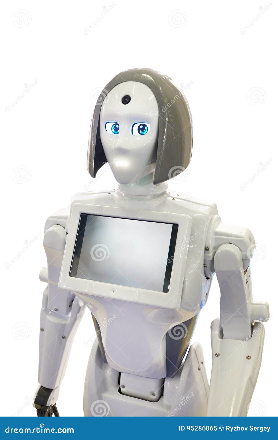 Interactive Mobile Robot Promoter Stock Image - Image of occupation ...