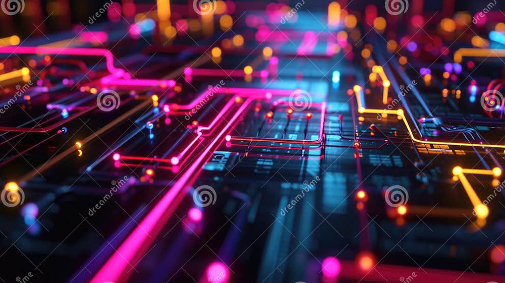 Interactive Neon Flowcharts that Guide Users through a Sequence of ...