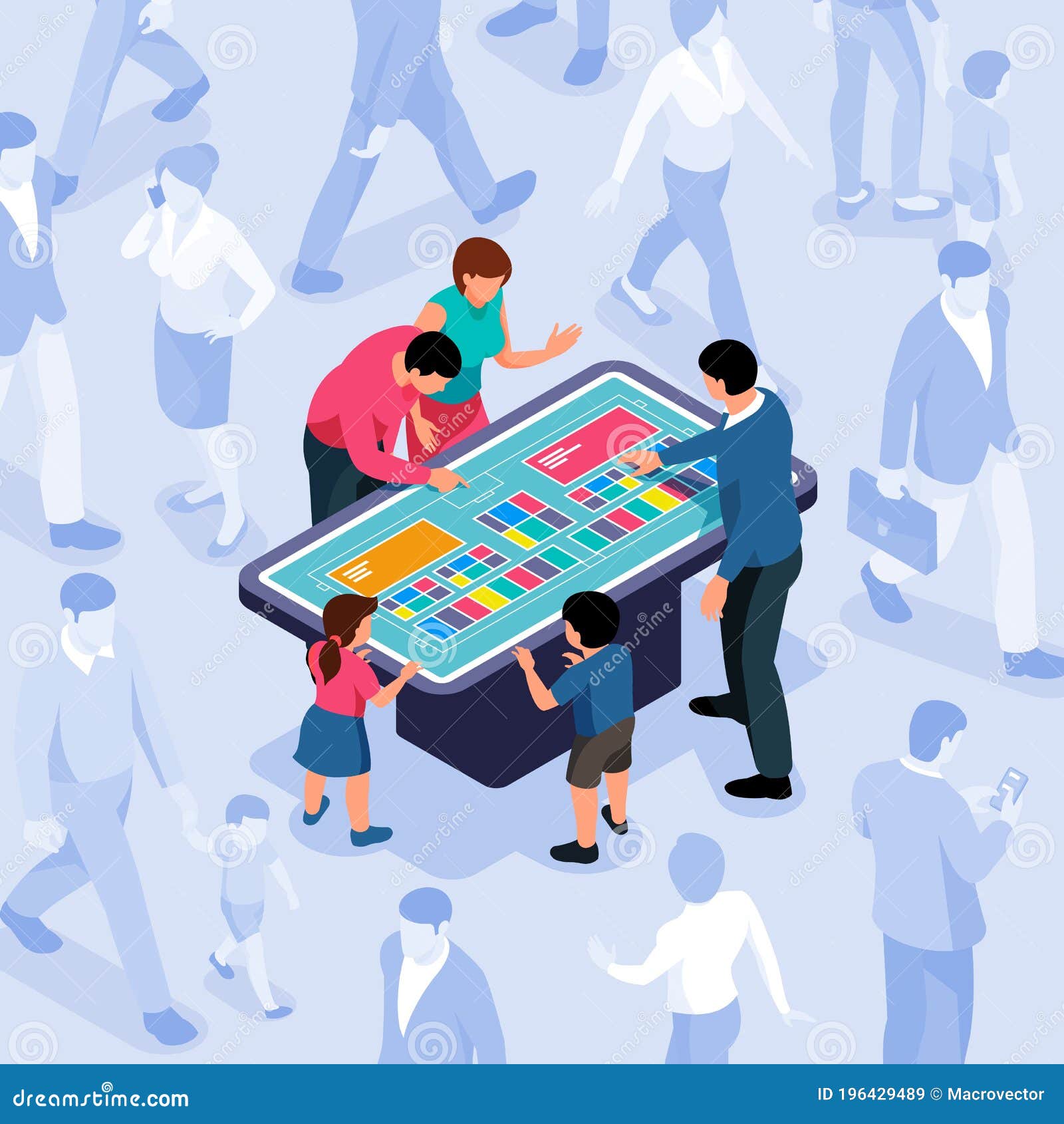 Interactive Panel Illustration Stock Vector - Illustration of help ...