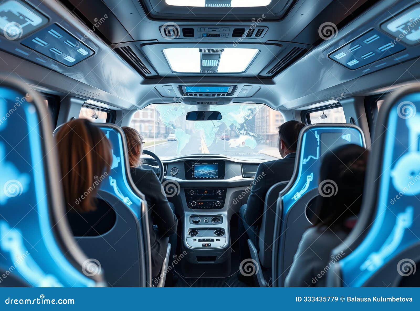 Interactive Passenger Interface Holograms Serve As Int Stock Image ...