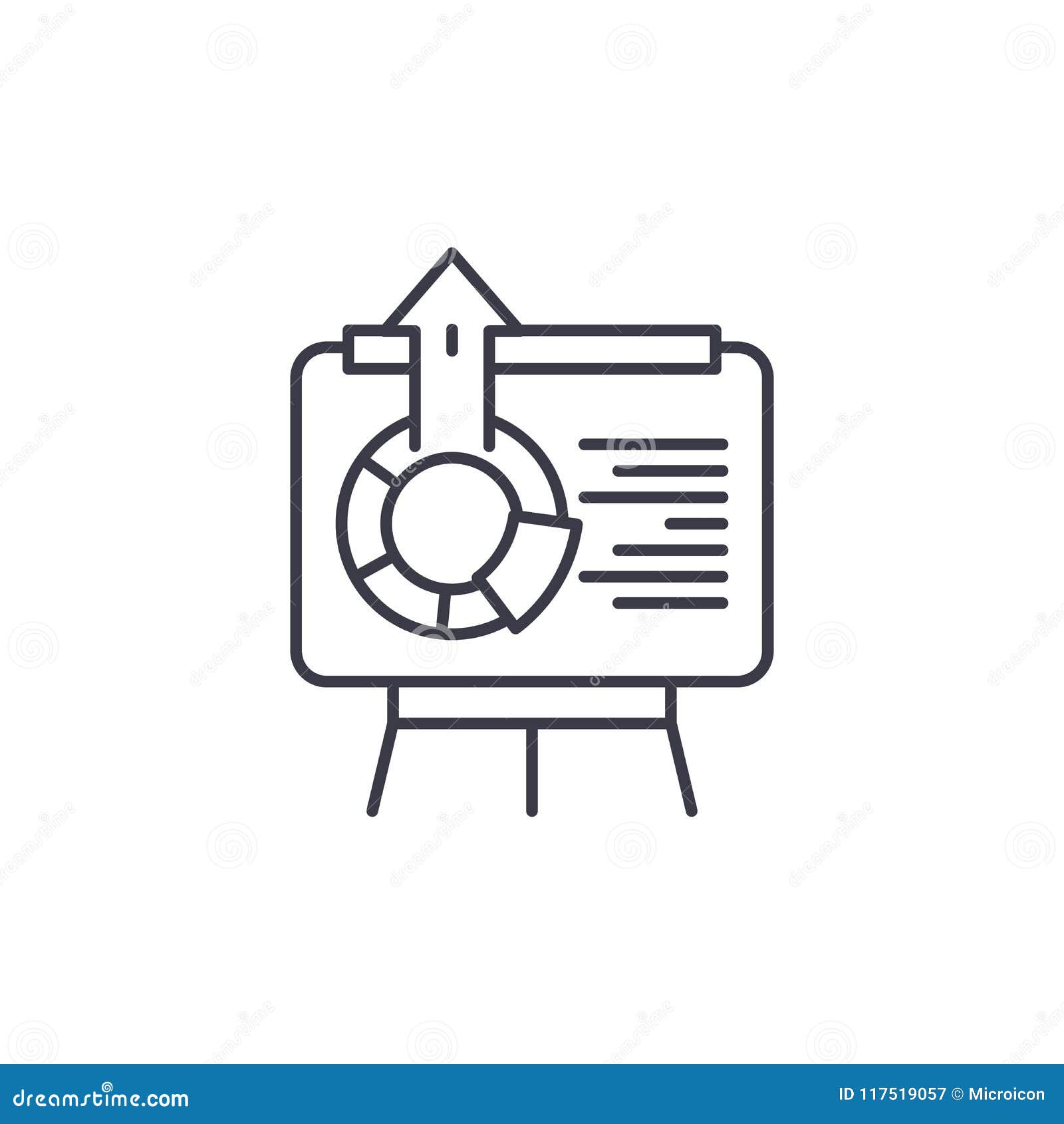 Interactive Presentation Linear Icon Concept. Interactive Presentation ...