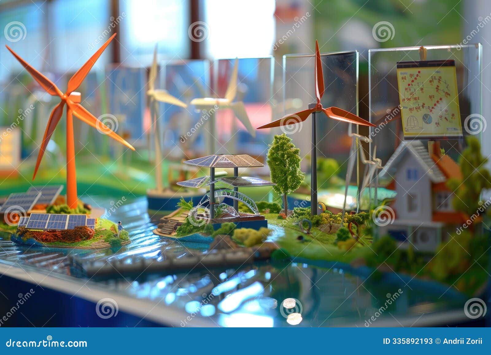Interactive Renewable Energy Models Display: Wind Turbines, Solar ...