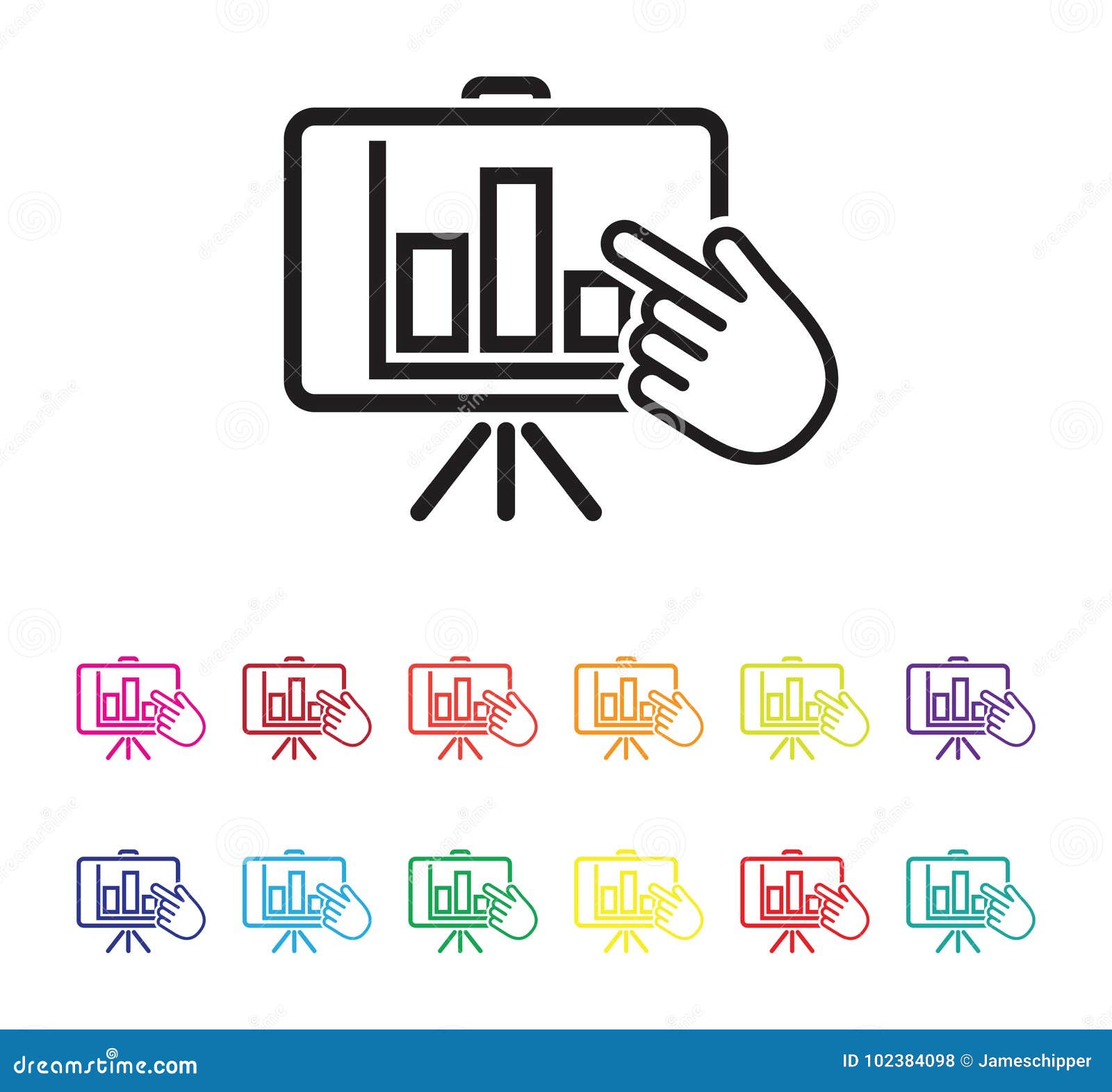 Interactive report icon stock vector. Illustration of data - 102384098