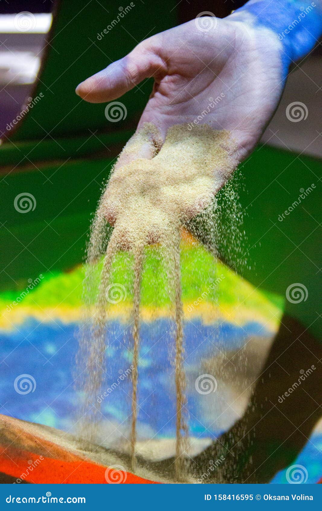 Interactive Sandbox with a Projector that Color Sand Colored Lights ...