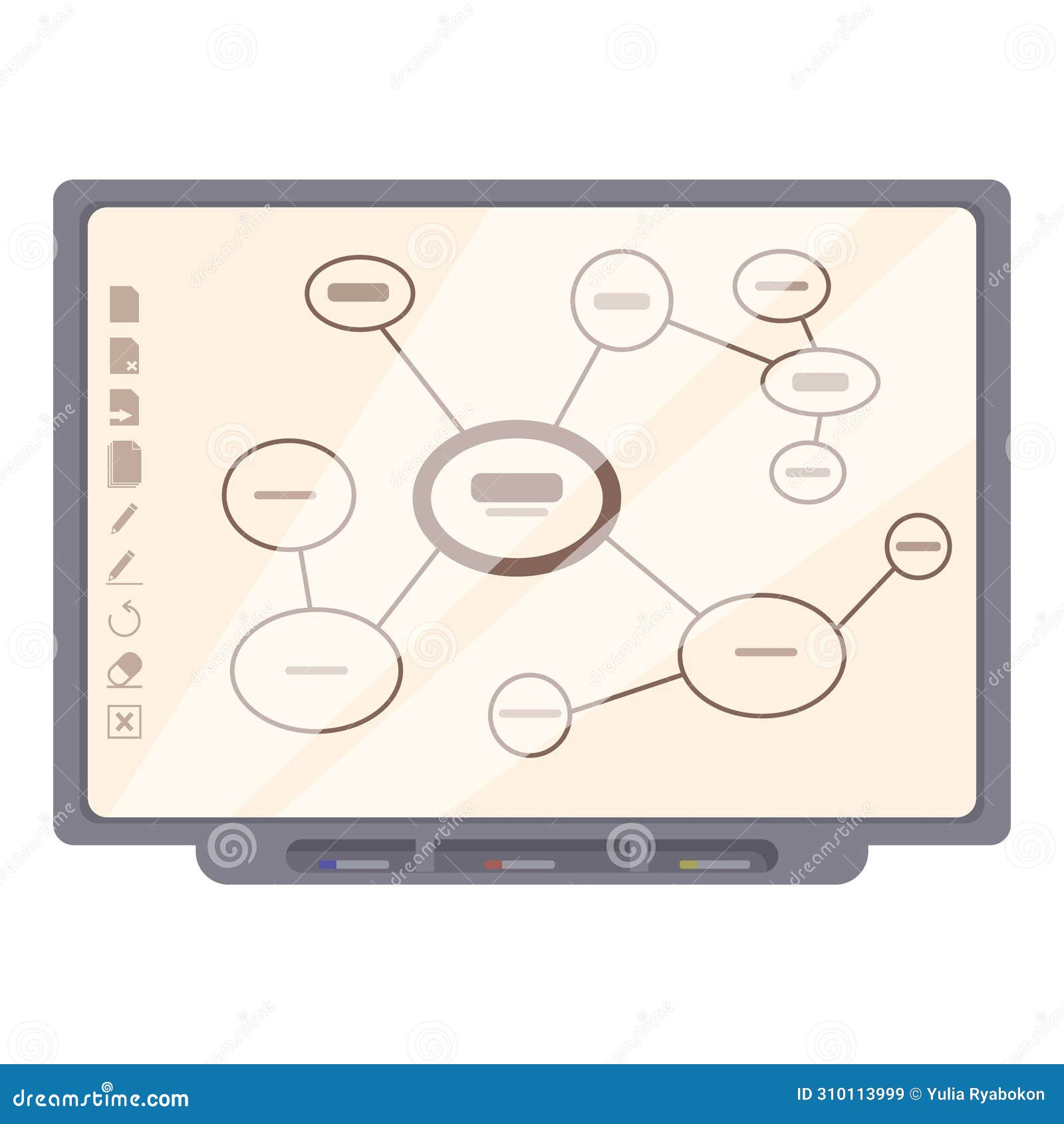 Interactive Scheme Board Icon Cartoon Vector. Smart Digital Stock ...