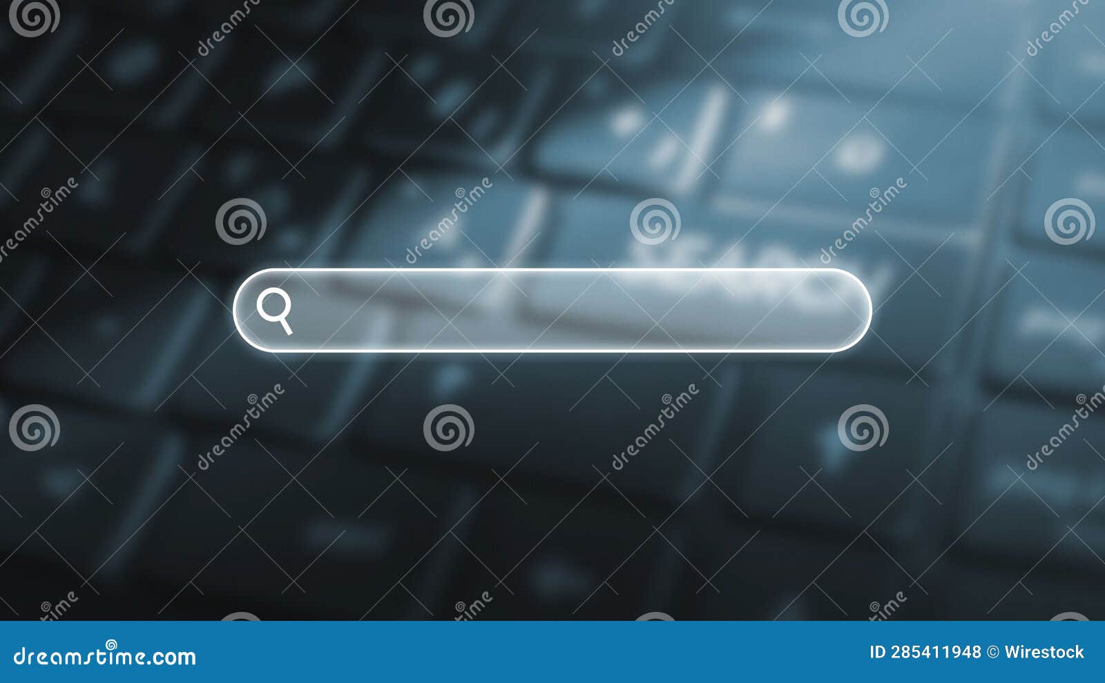 Interactive Search Bar Displayed on a Vibrant Digital Screen Stock ...
