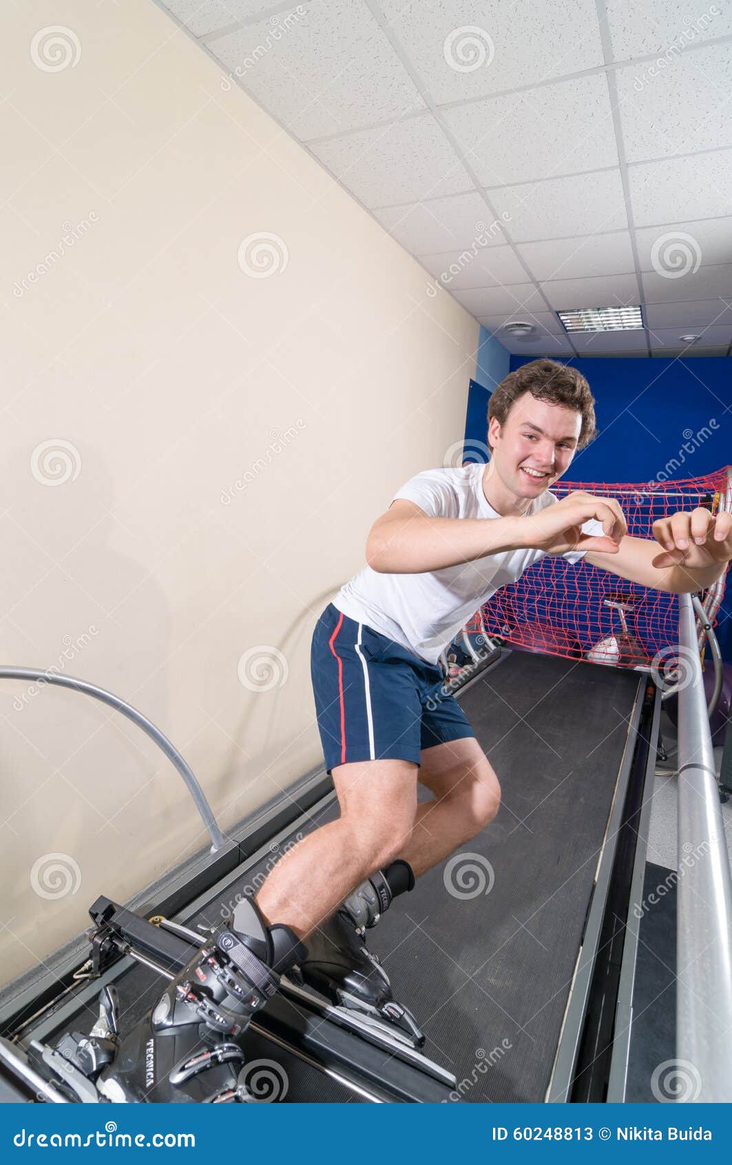 Interactive ski simulator editorial stock photo. Image of professional ...