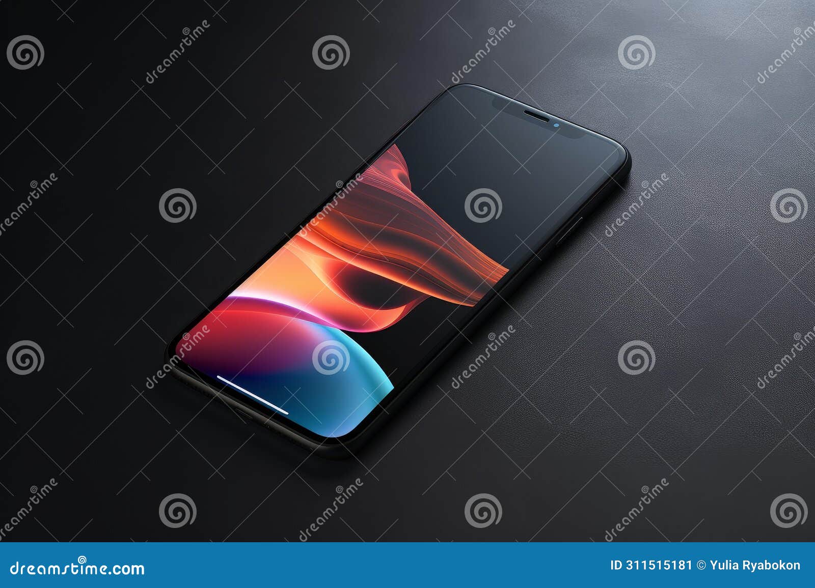 Interactive Smartphone Mockup Mobile Screen. Generate Ai Stock Image ...