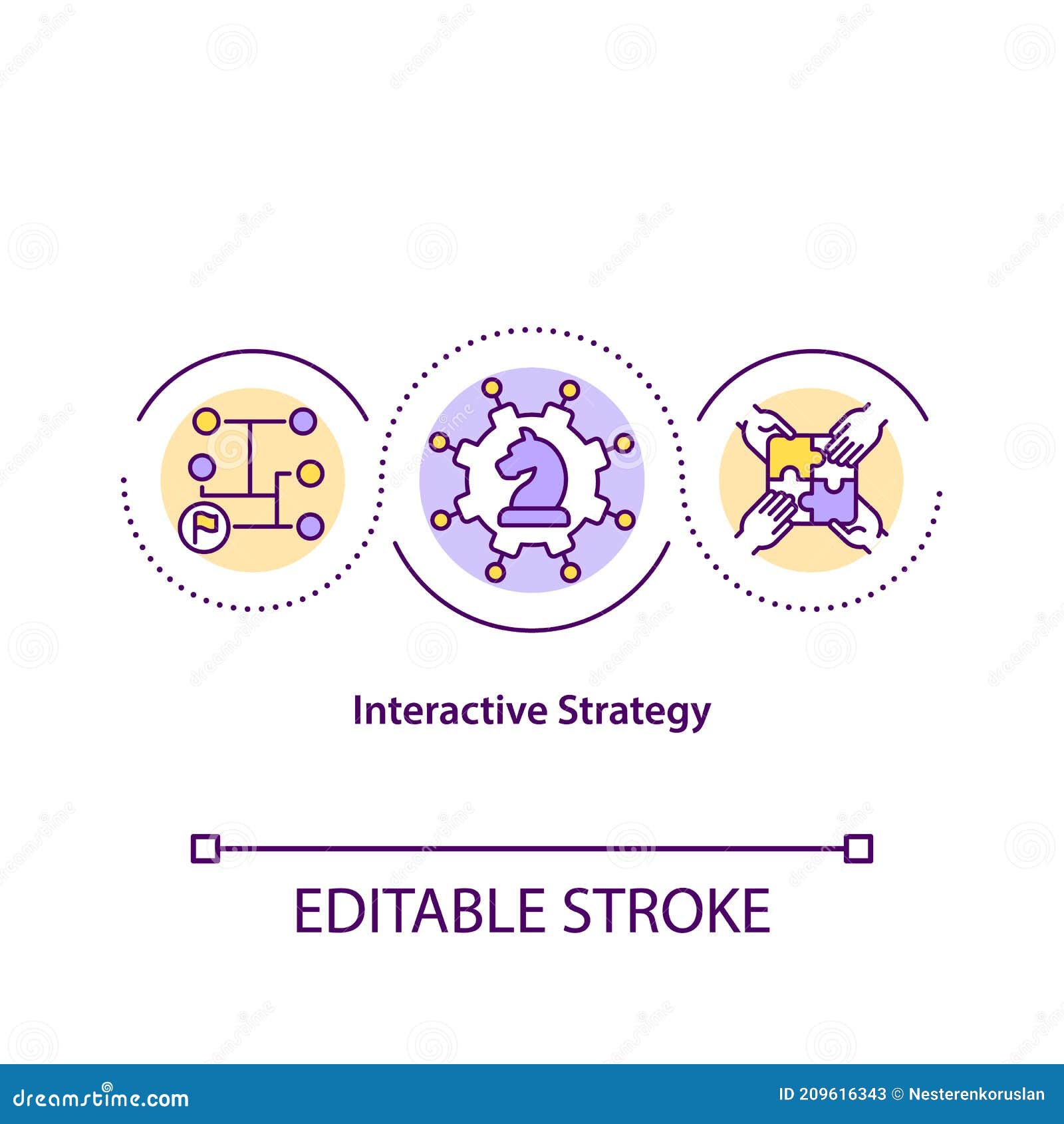Interactive Strategy Concept Icon Stock Illustration - Illustration of ...