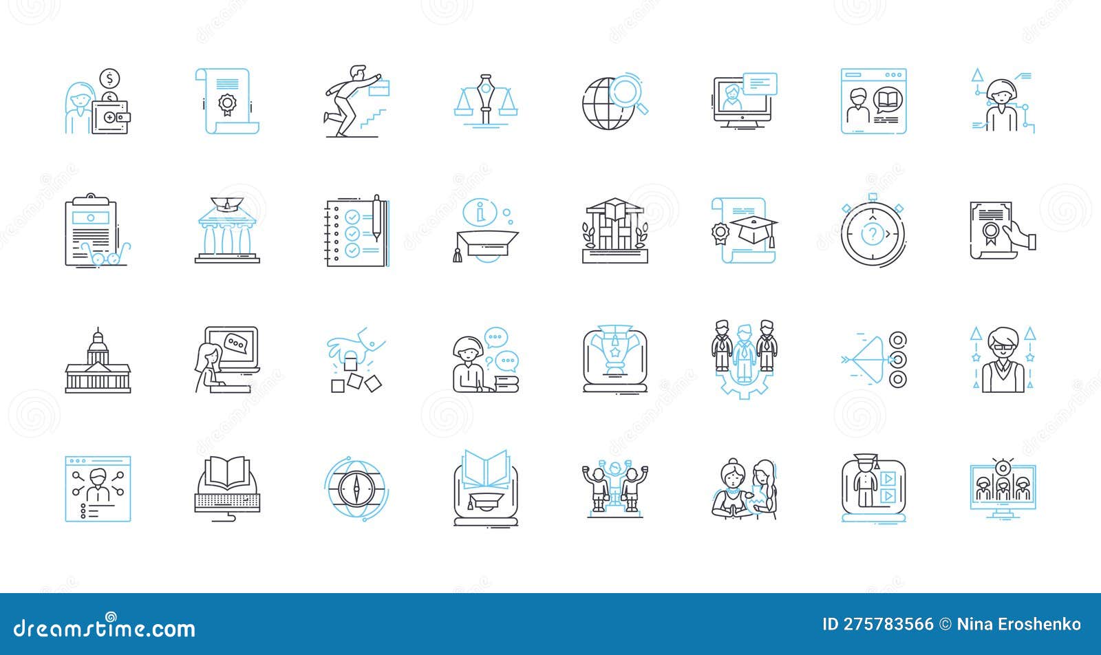Interactive Teaching Linear Icons Set. Engaging, Innovative, Responsive ...