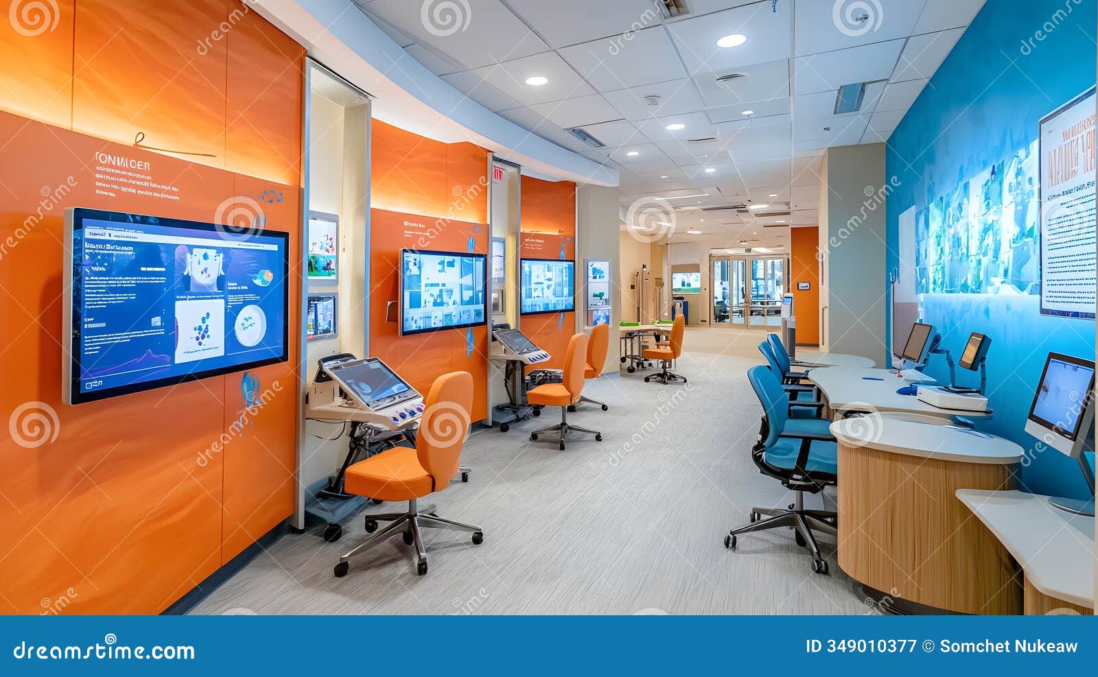 Interactive Technology Demonstration Modern Office Space Digital ...
