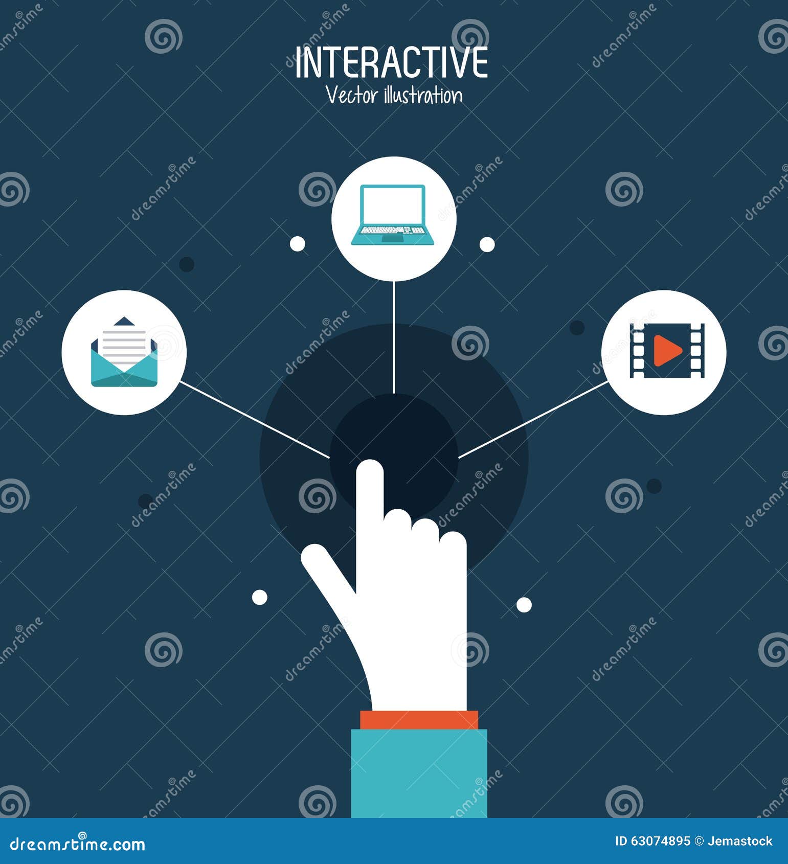 Interactive Technology Design Stock Vector - Illustration of digital ...