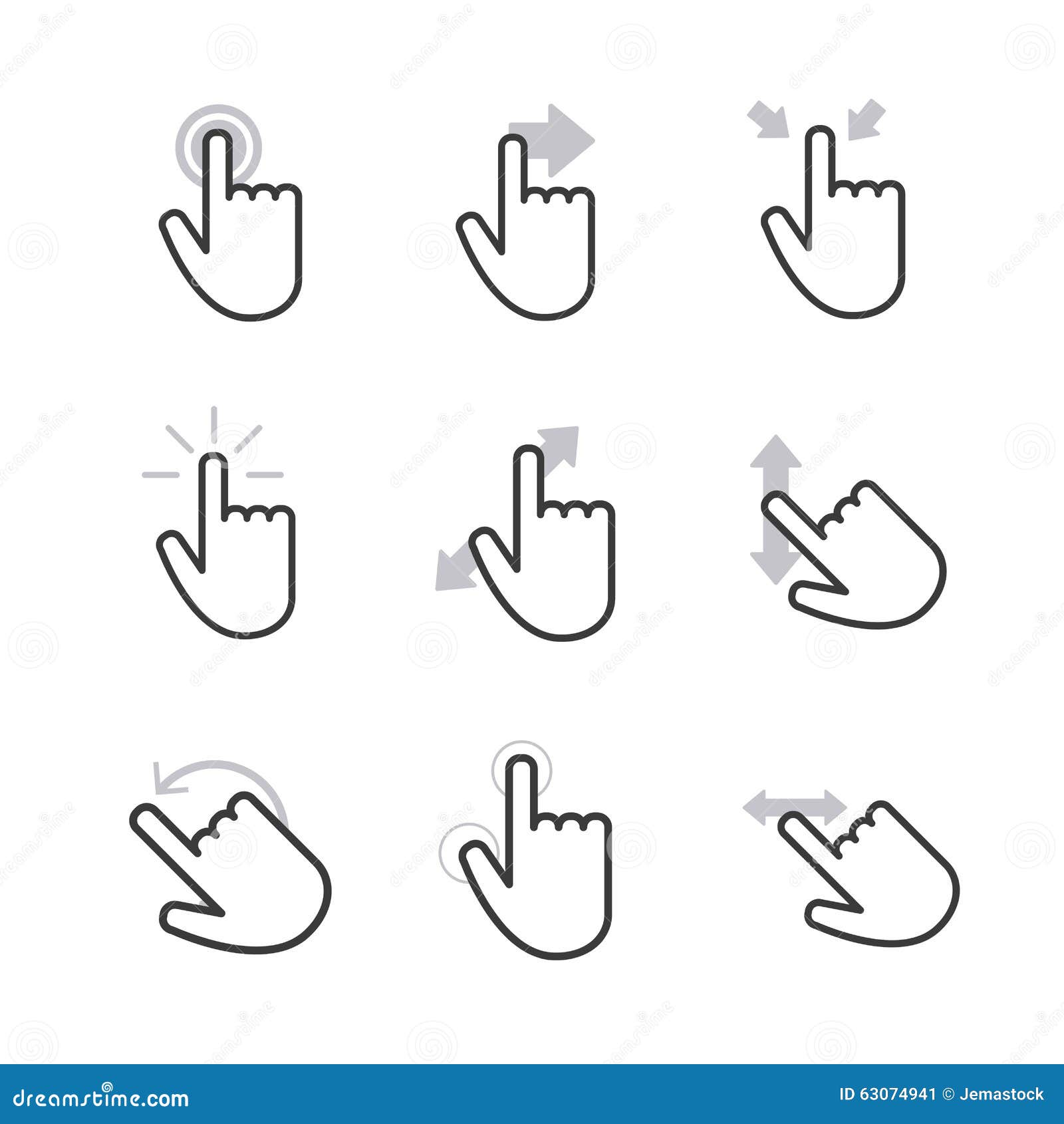 Interactive Technology Design Stock Vector - Illustration of hand ...