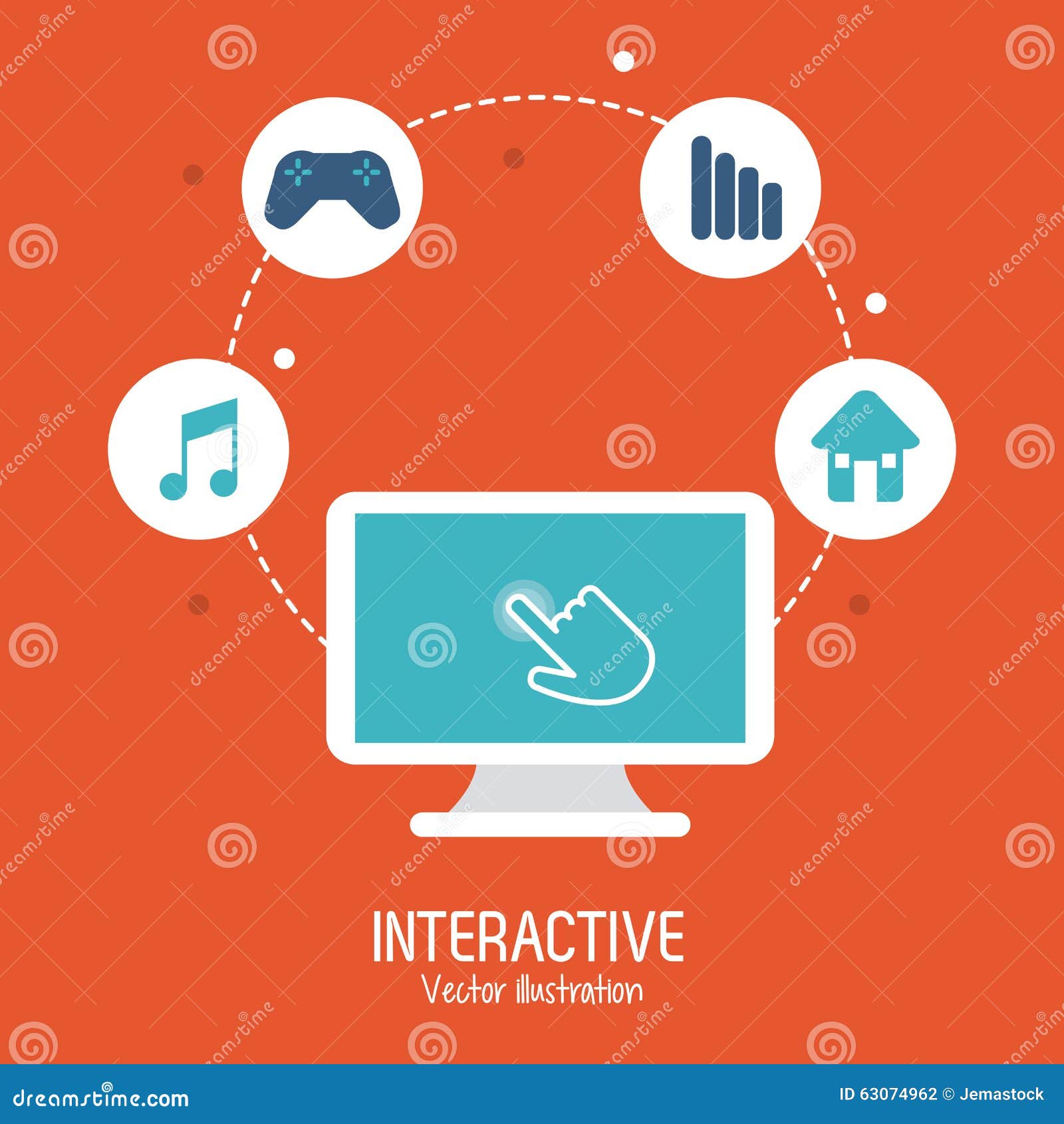Interactive Technology Design Stock Vector - Illustration of website ...