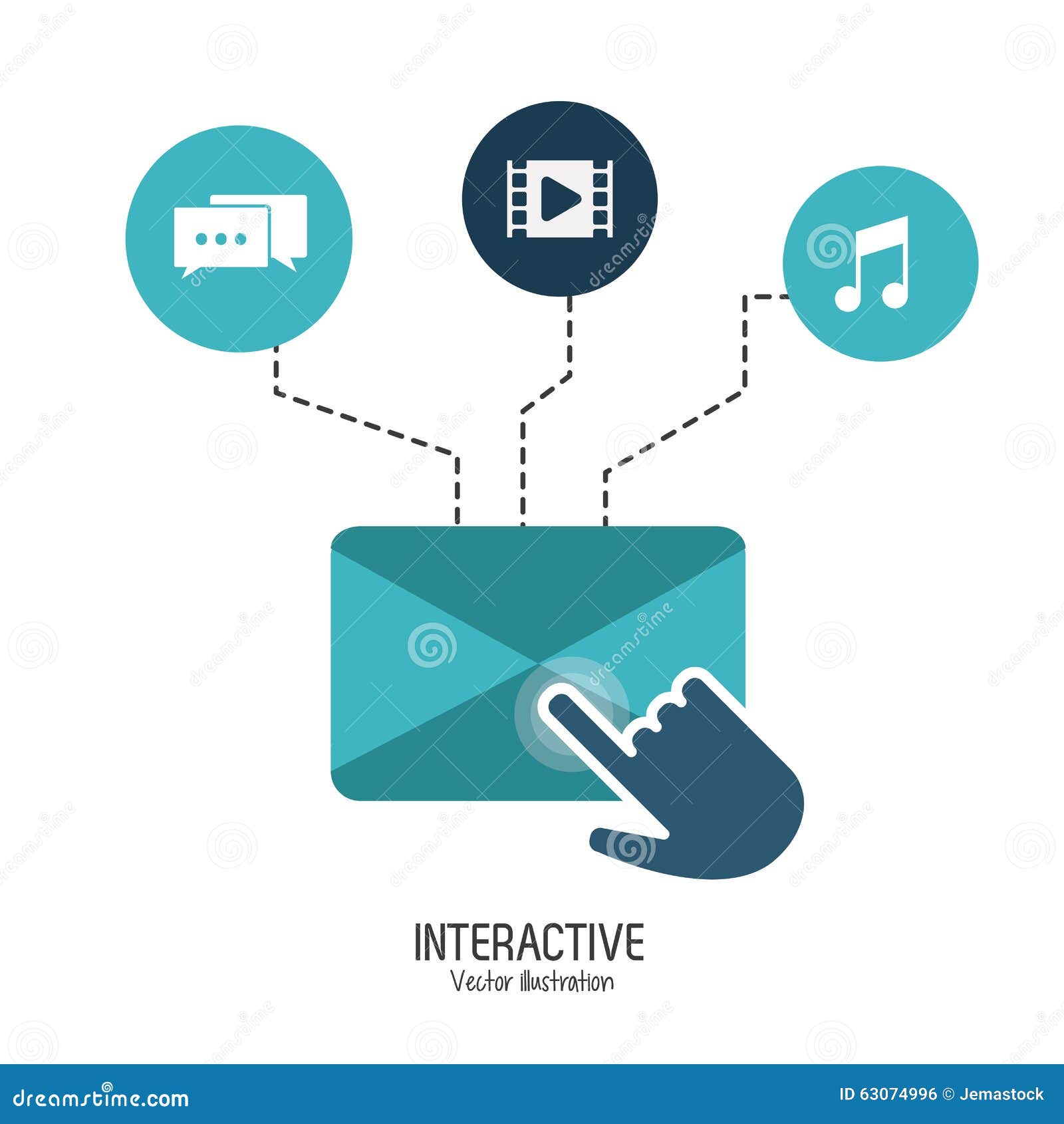 Interactive Technology Design Stock Vector - Illustration of system ...