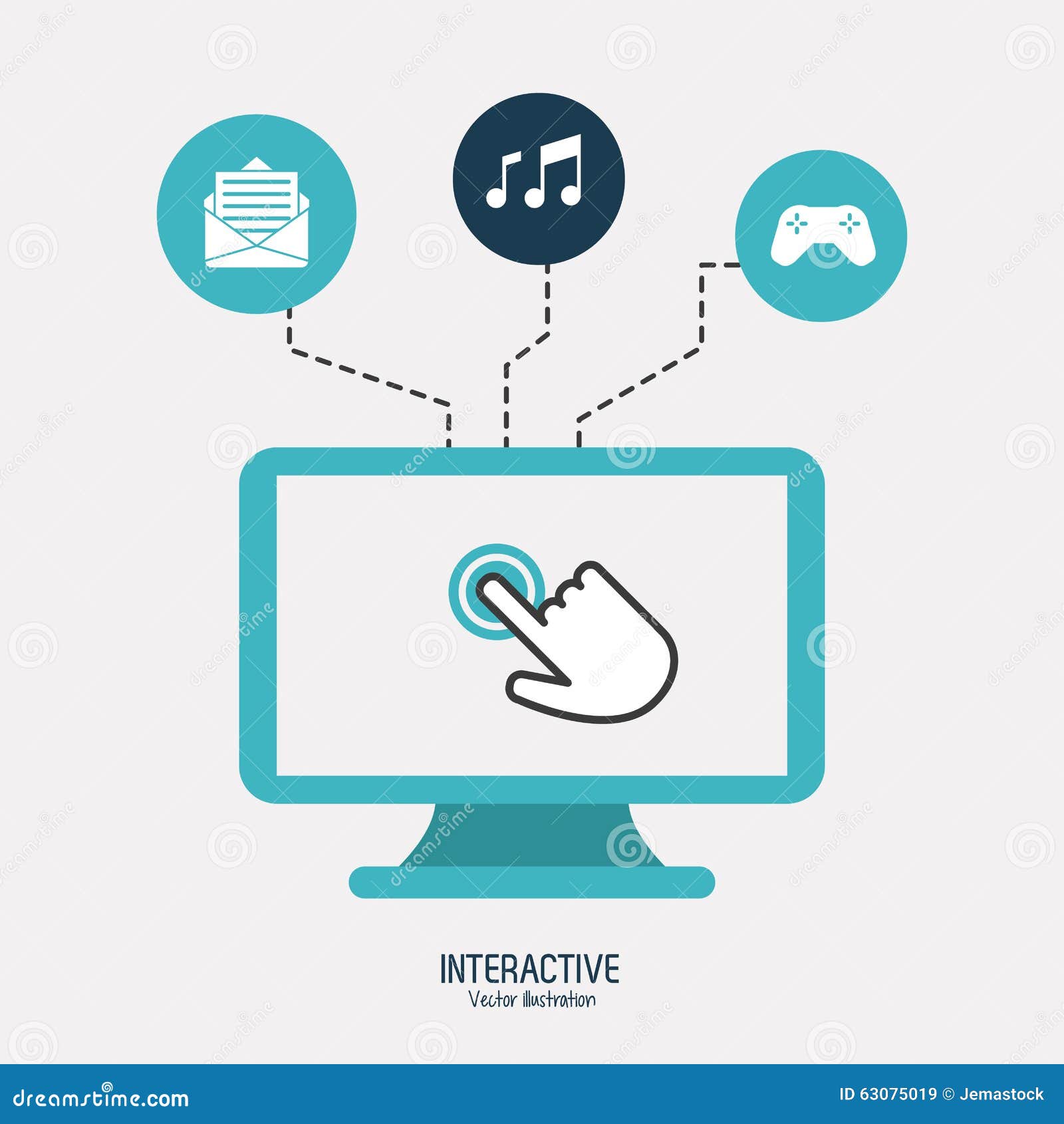 Interactive Technology Design Stock Vector - Illustration of design ...