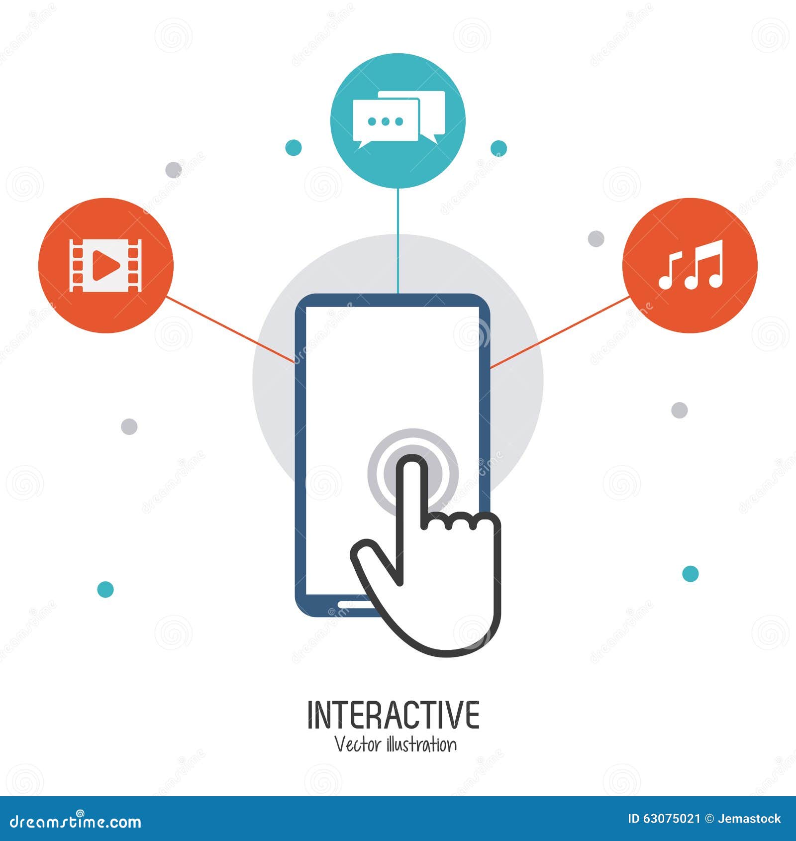 Interactive Technology Design Stock Vector - Illustration of email ...