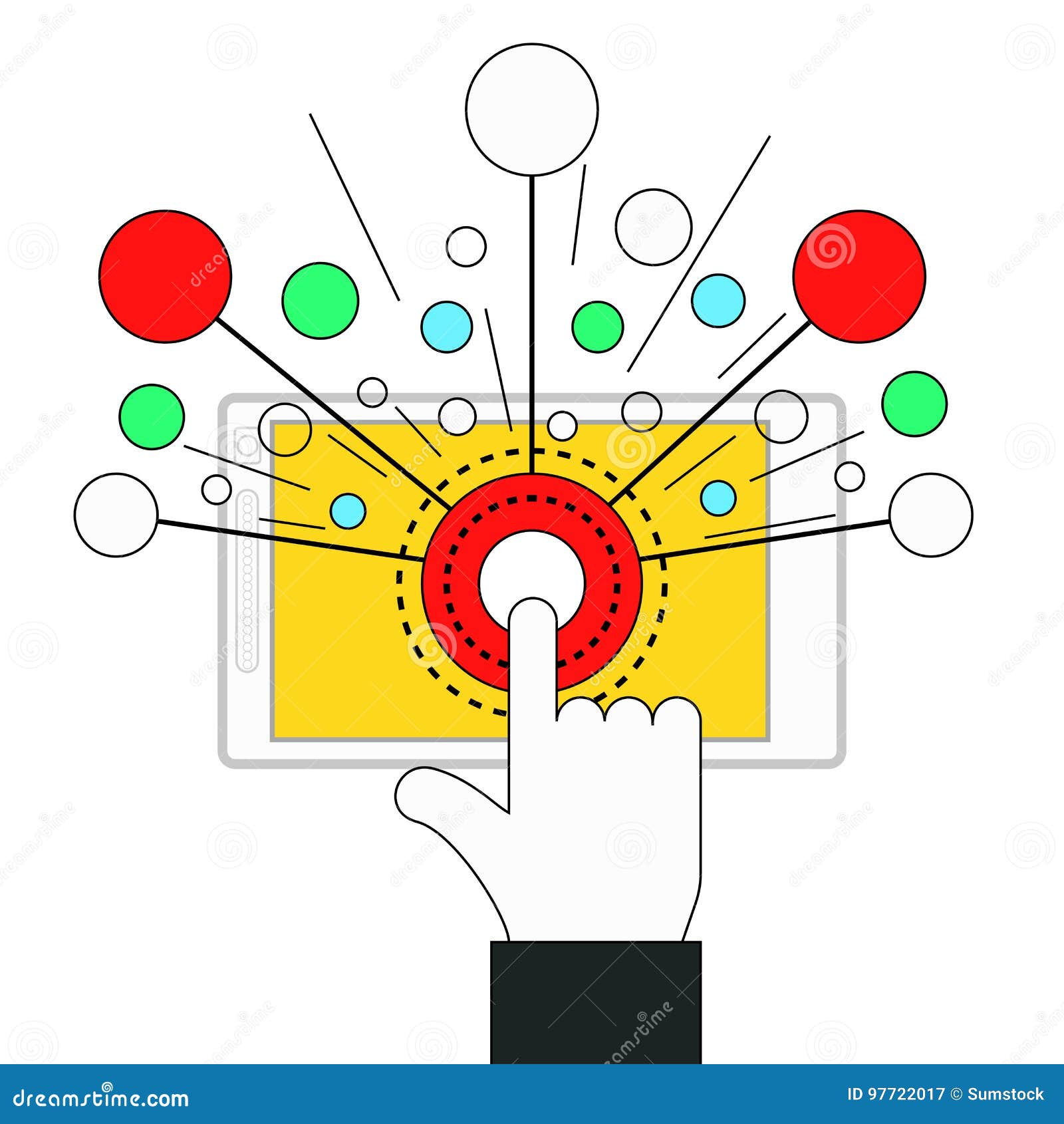Interactive Technology Design Concept Stock Vector - Illustration of ...
