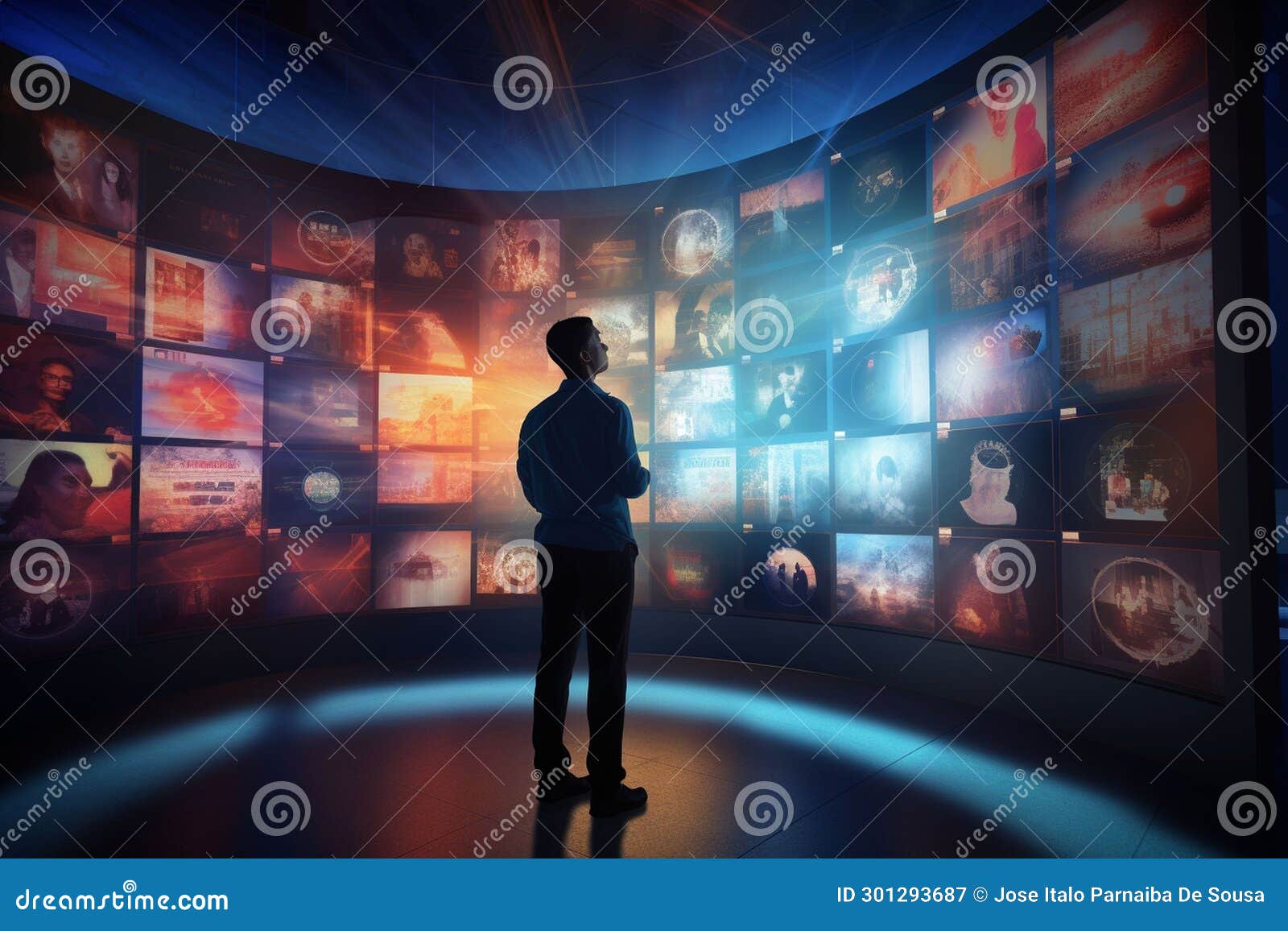 Interactive Technology Displays Highlighting Stock Illustration ...