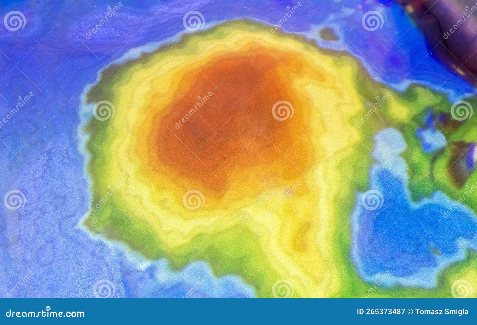 Interactive Topographic Map, Topographical Map Made Out of Sand ...