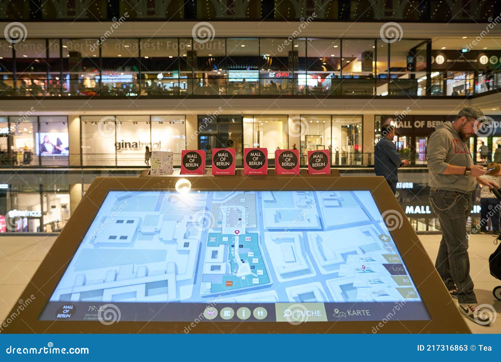 Interactive Touchscreen at Mall of Berlin Editorial Stock Photo - Image ...