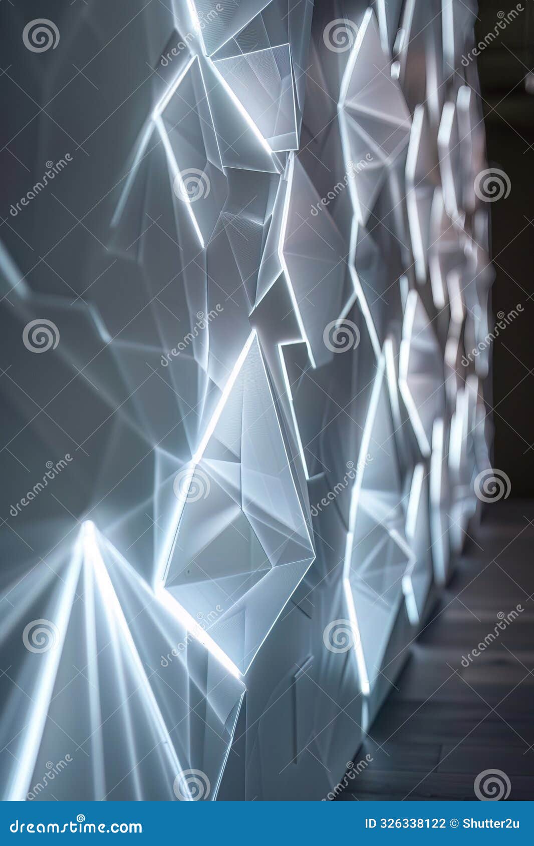 Interactive Touchsensitive Polygons Lighting Up in Sequence on a Wall ...