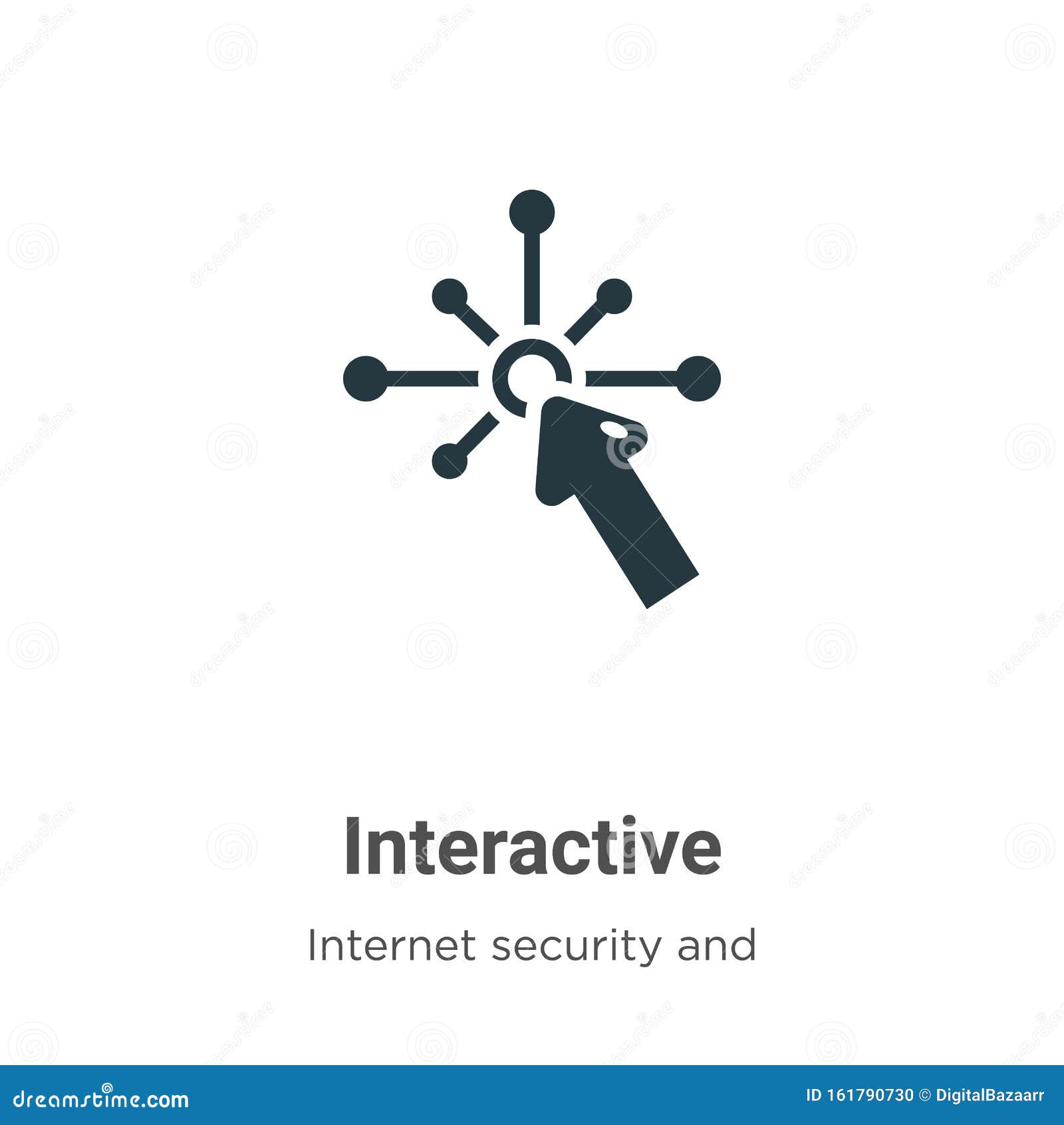 Interactive Vector Icon on White Background. Flat Vector Interactive ...