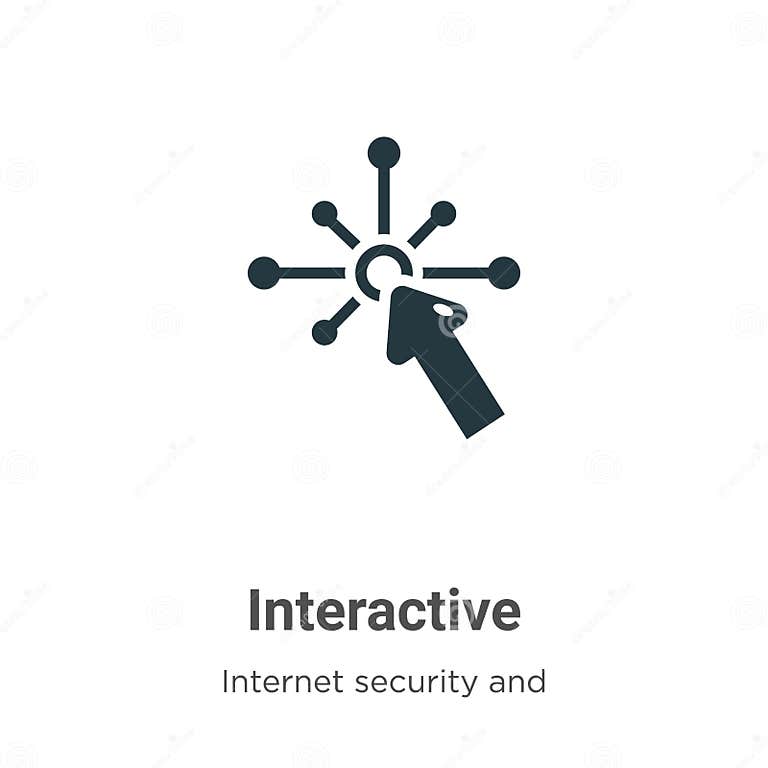 Interactive Vector Icon on White Background. Flat Vector Interactive ...