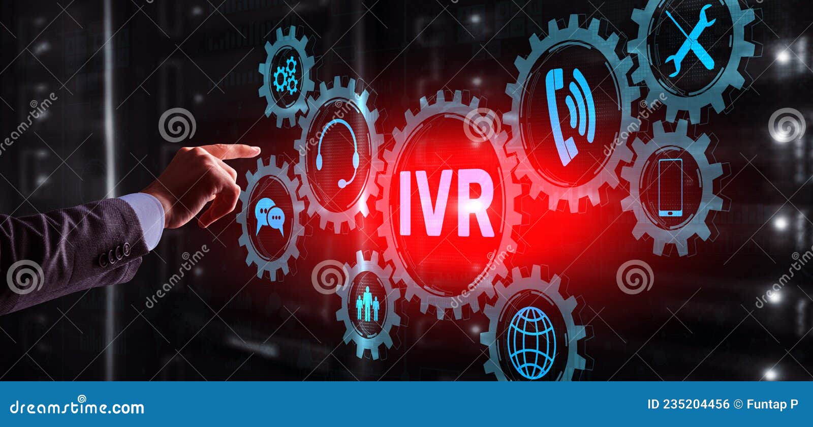 Interactive Voice Response IVR DTMF Telecommunication Concept Stock ...