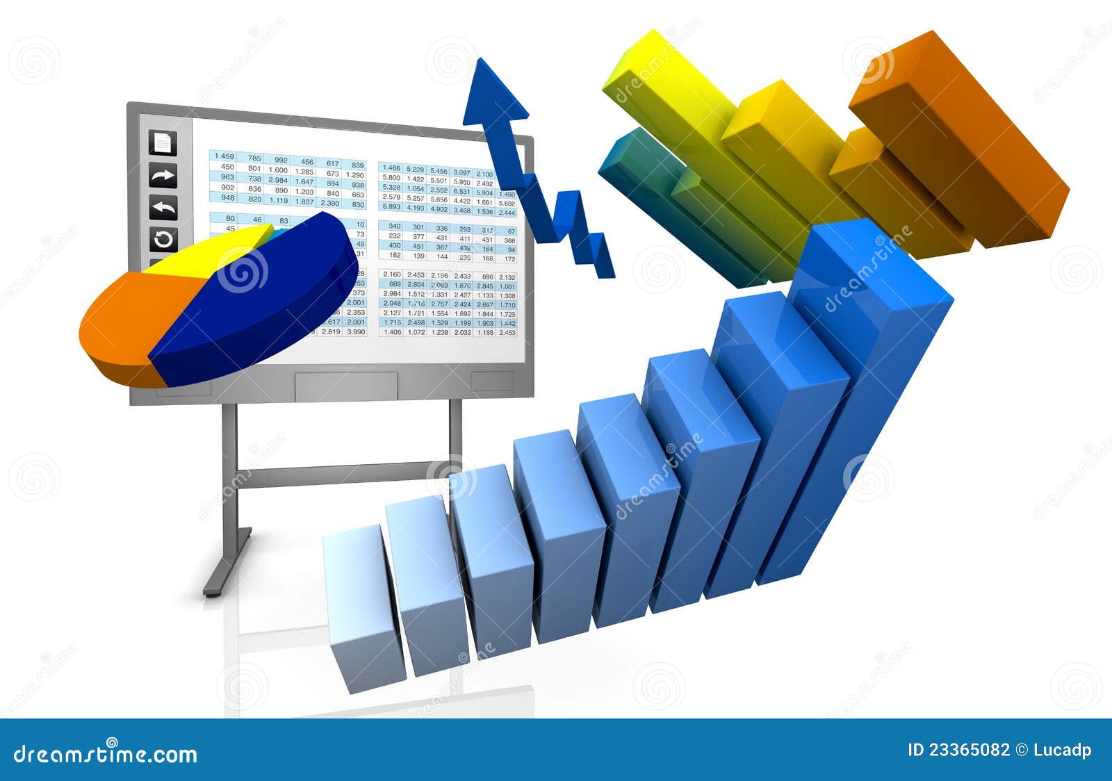 Interactive Whiteboard A Smart Whiteboard With Colorful Markers And ...